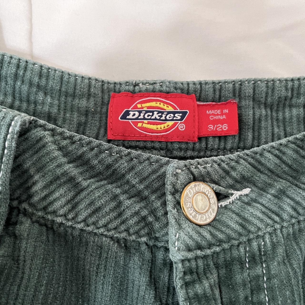 Green corduroy dickies Color fade and lots of wear... - Depop
