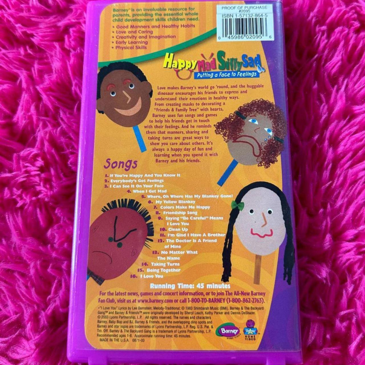 BARNEY "HAPPY, MAD, SILLY SAD" VHS 2003 Barney... - Depop