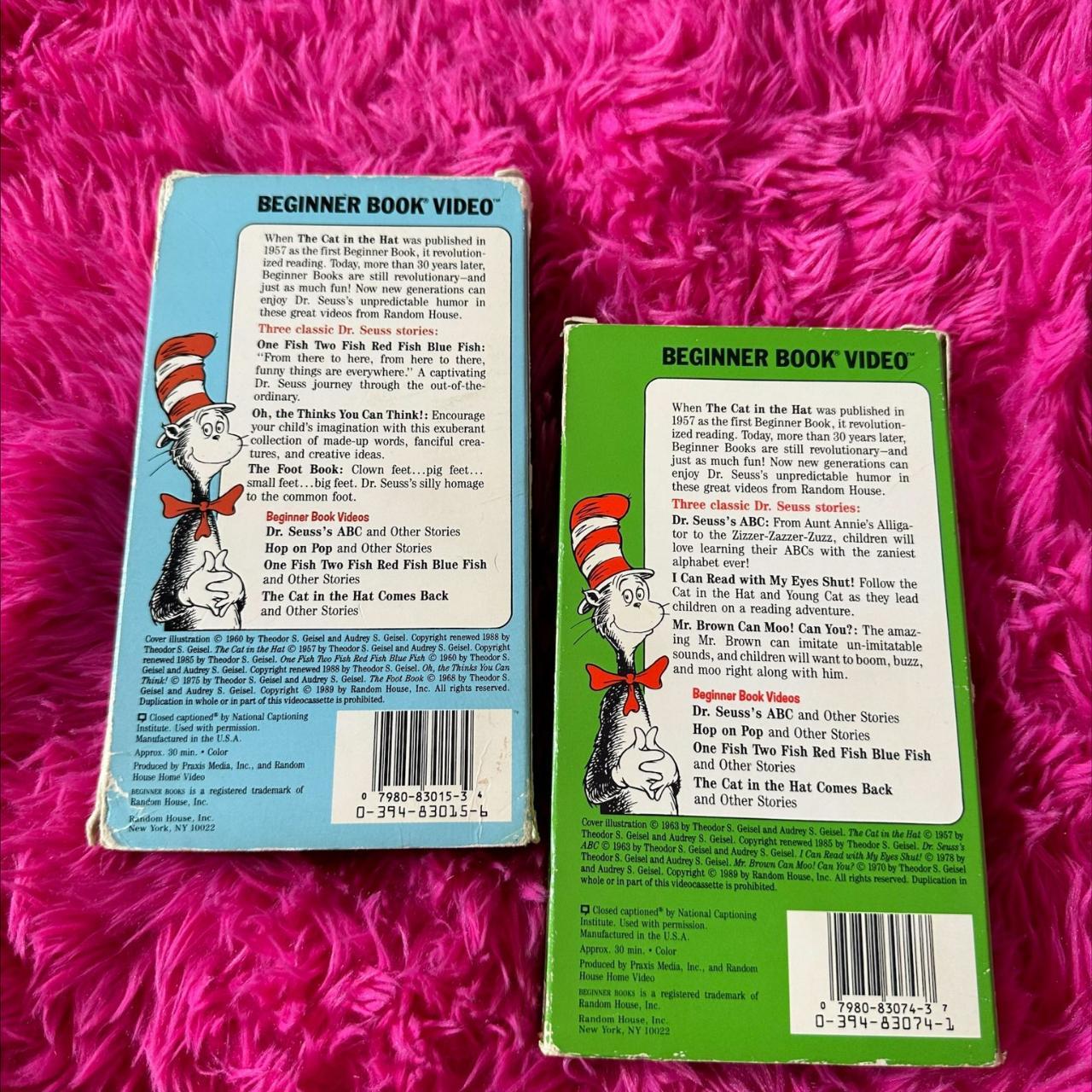 DR.SEUSS BUNDLE OF 2 VHS One fish, Two fish, Red... - Depop