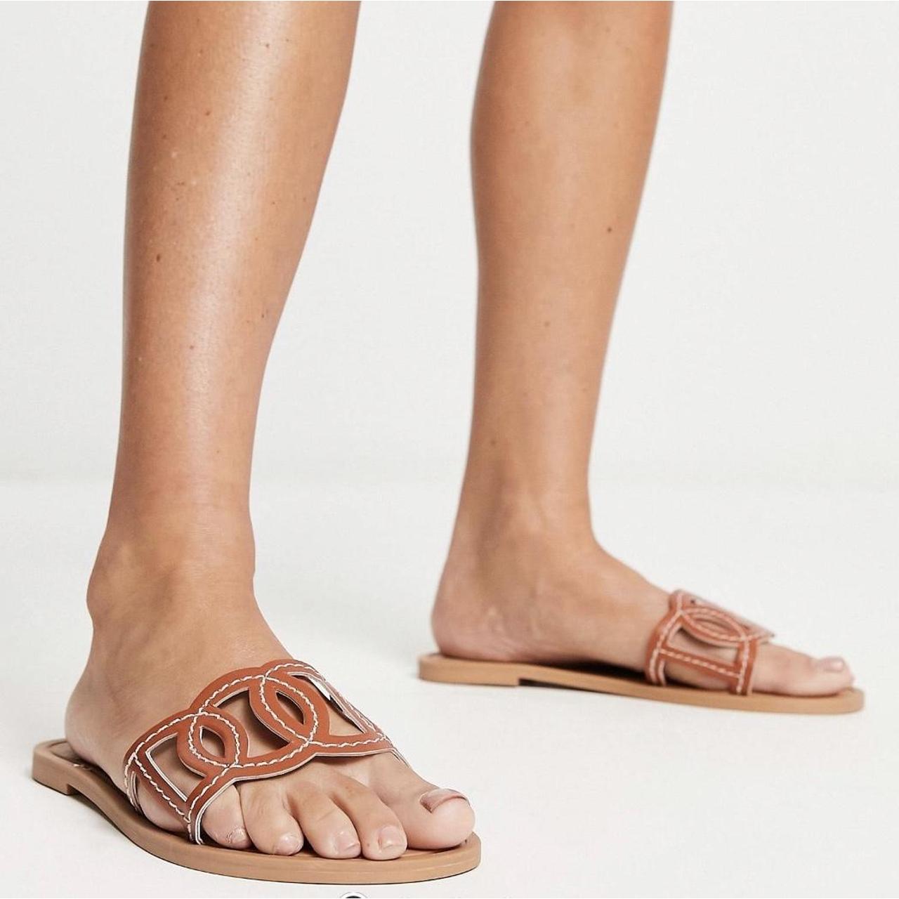 Brand new never worn Asos flat sandals. Size 6 but... - Depop