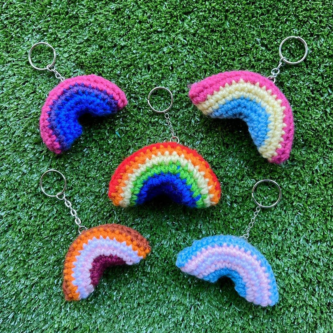 crochet pride flag rainbow keychains!! 🌈happy pride... - Depop