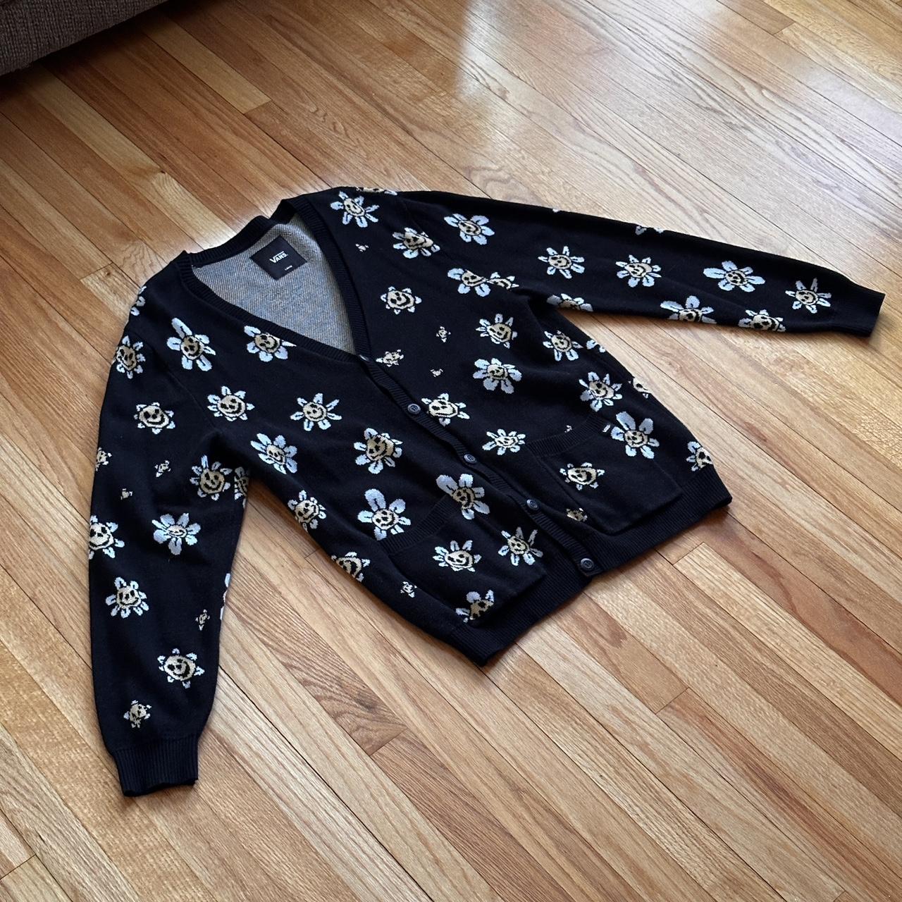 vans happy flower mens cardigan size L #drmartens... - Depop