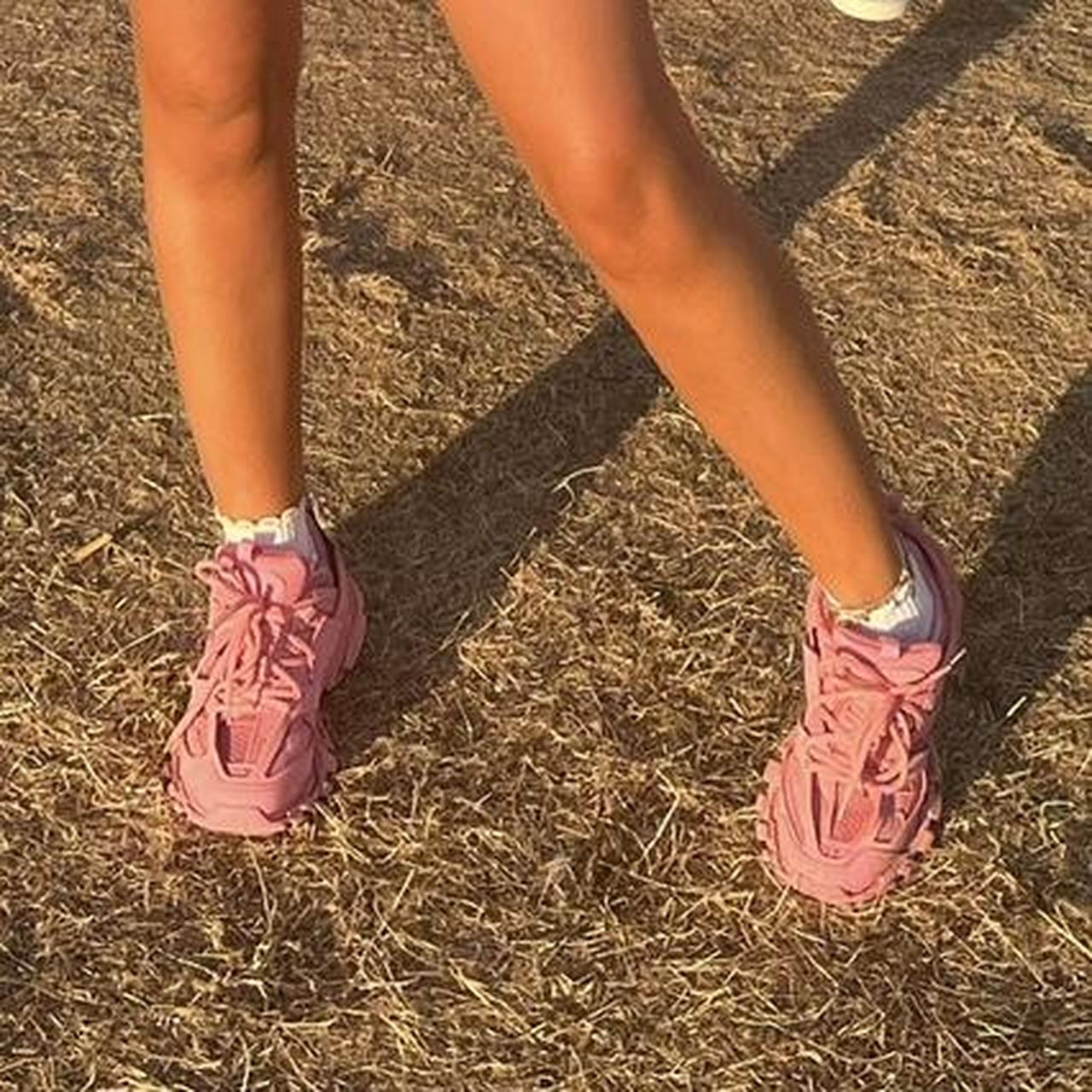 Pink track runners #trainers #runners #pink - Depop