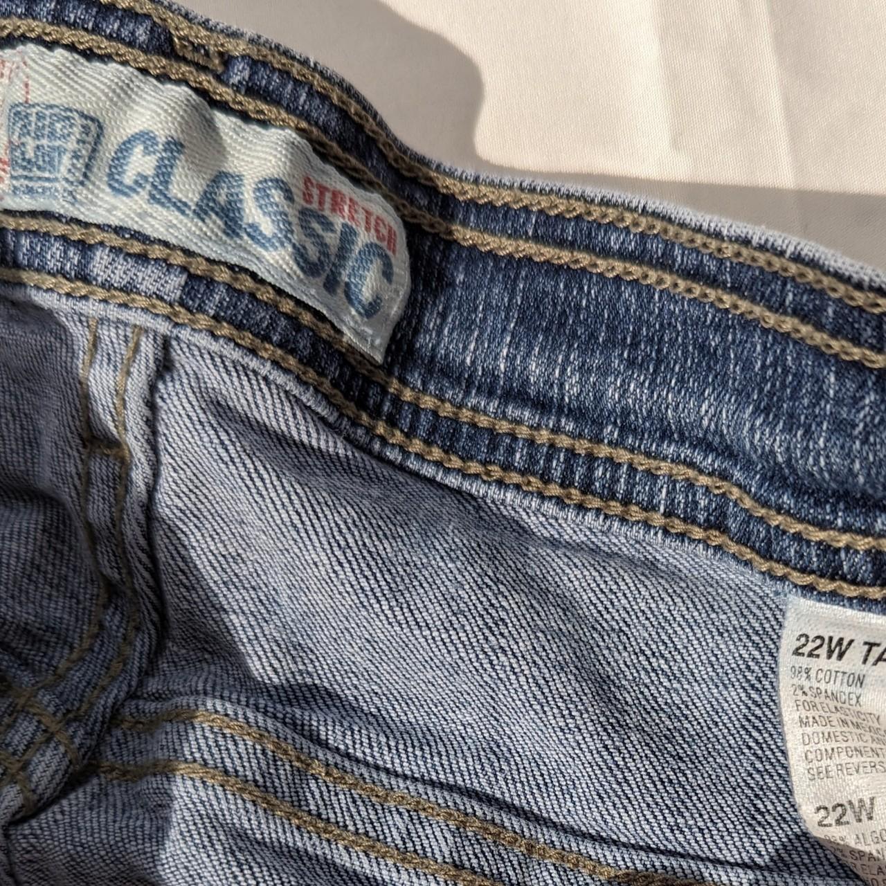 Faded Glory Stretch Classic Straight Leg Blue Jeans... - Depop