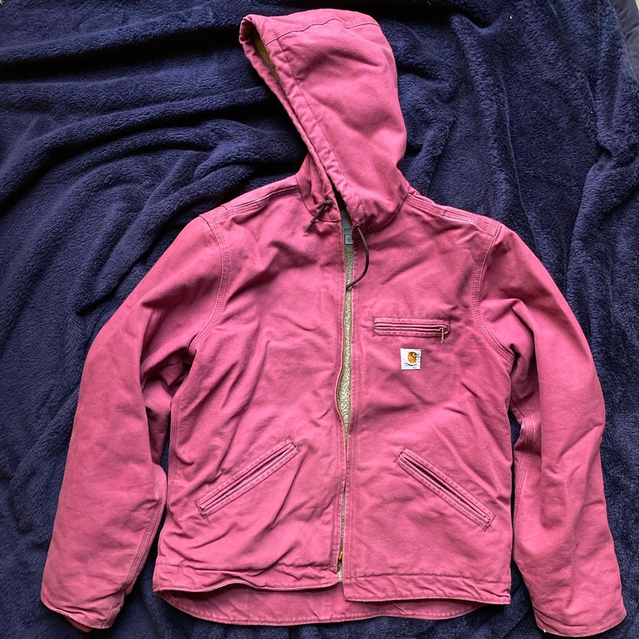 🎟️ Vintage Pink Carhartt Sherpa Lined Jacket 🎟️ Depop