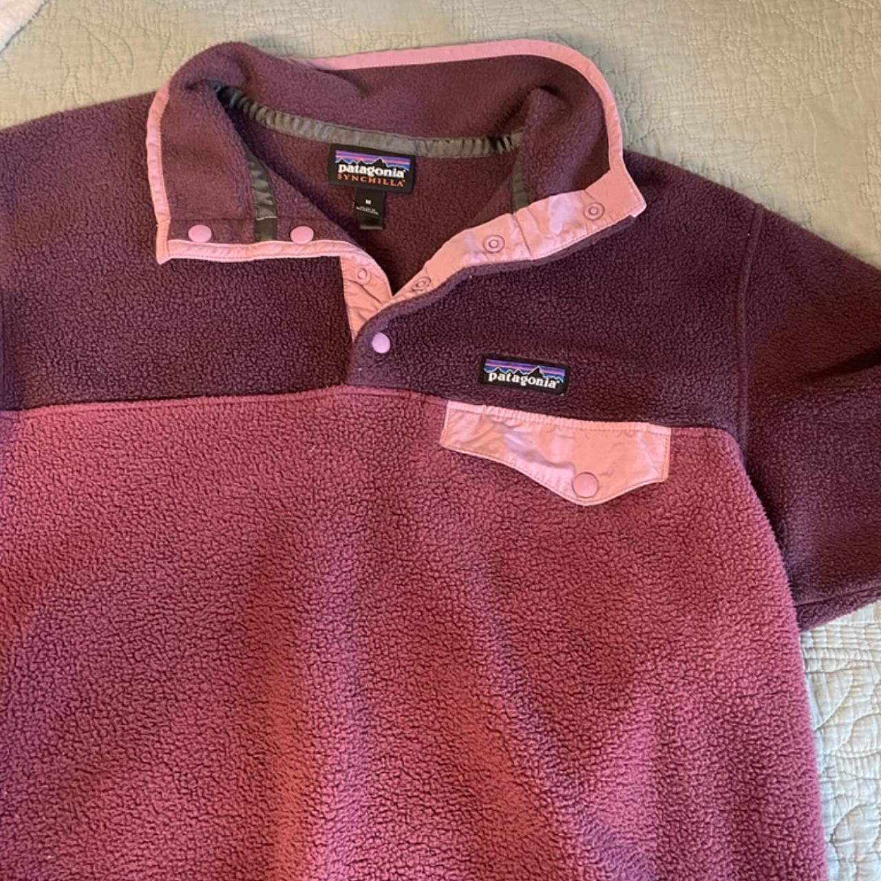 Patagonia synchilla fleece. 2 toned purple. These... - Depop