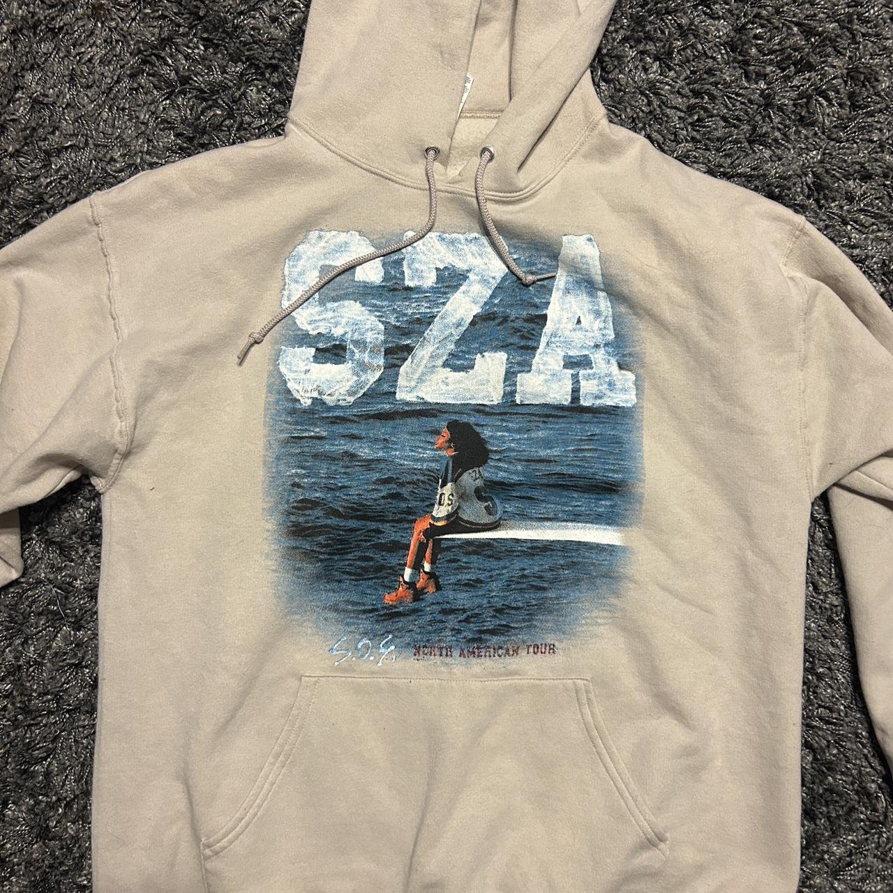 SZA SOS tour hoodie - beige L Purchased for $95... - Depop