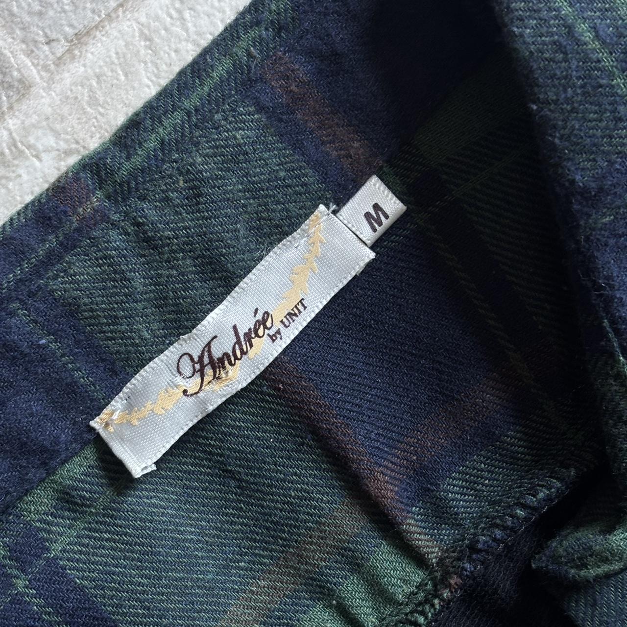 Black + Green Plaid Long Sleeve Top w/ Button Cuffs... | Depop