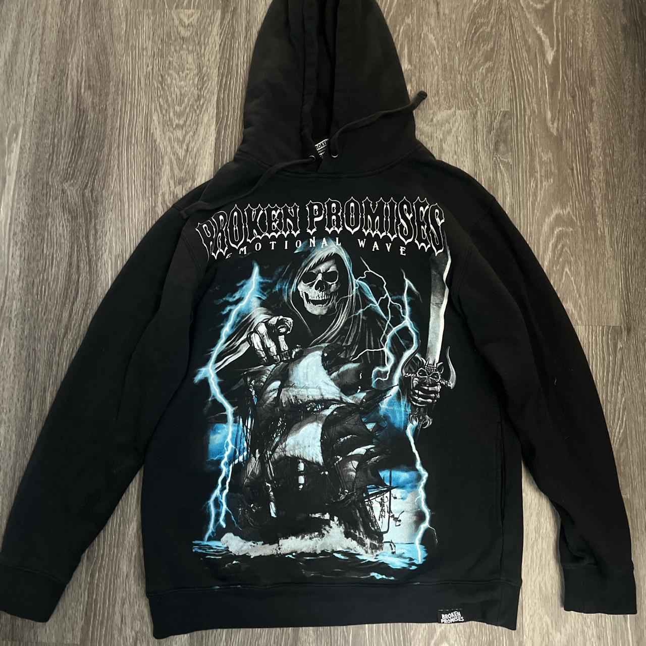 BROKEN PROMISES HOODIE ☠️ UNIQUE DESIGN 🚀 FITS LIKE... - Depop