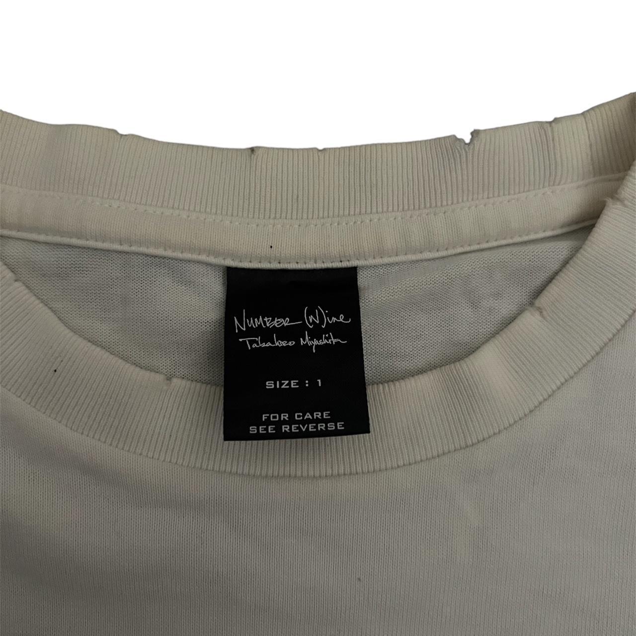 Number (N)ine Men's White and Black T-shirt | Depop