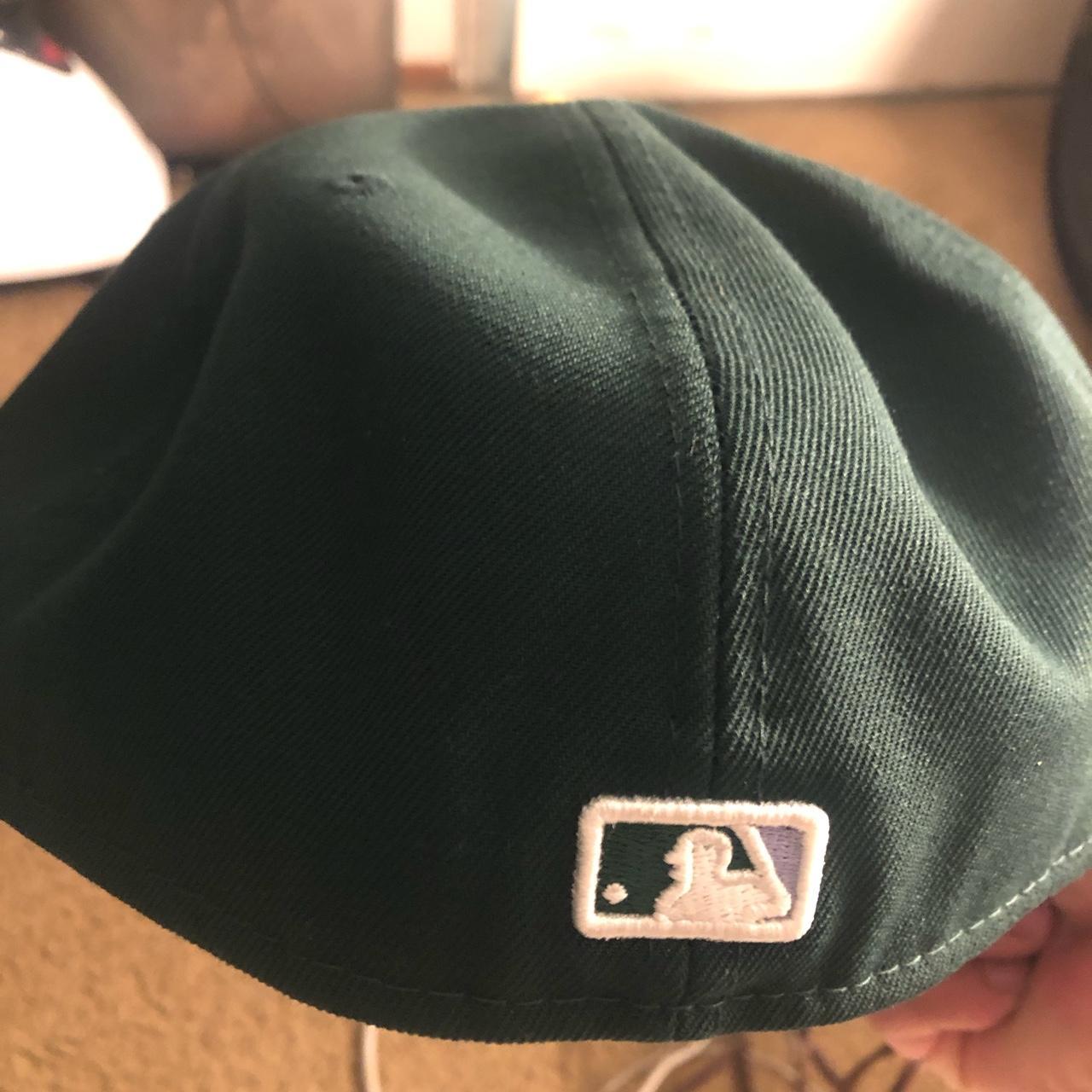 Throwback. Men's Green and Yellow Hat | Depop