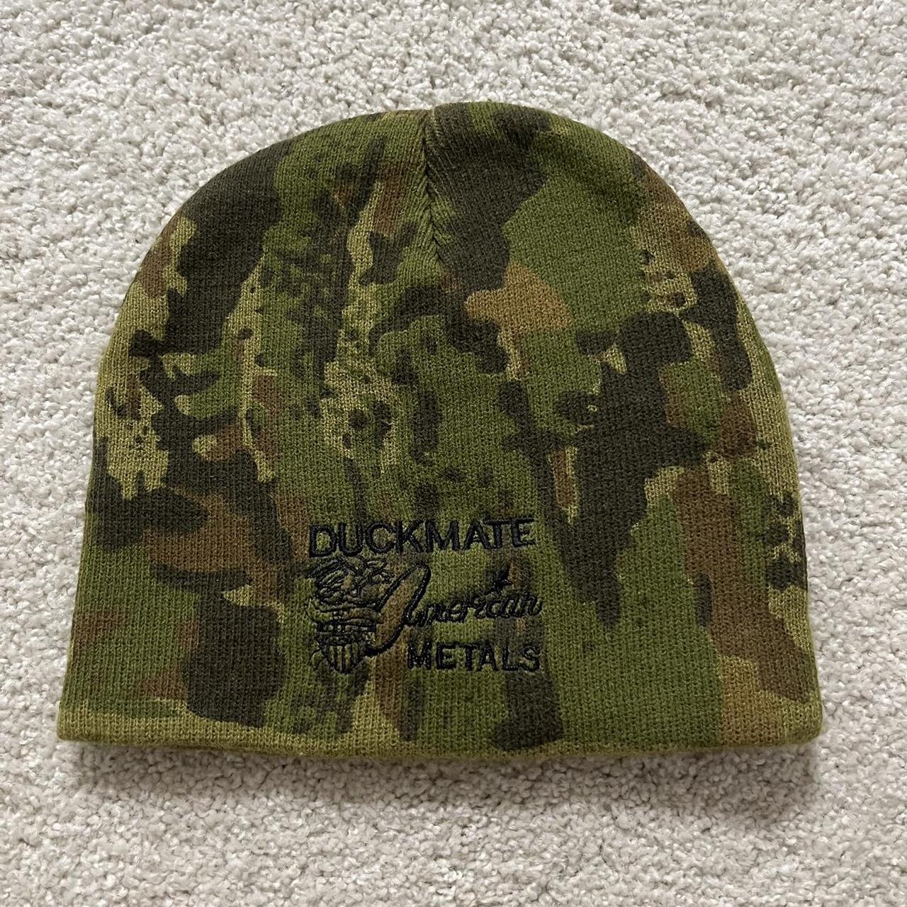 Vintage Camo Duckmate American Metal beanie. Great... - Depop