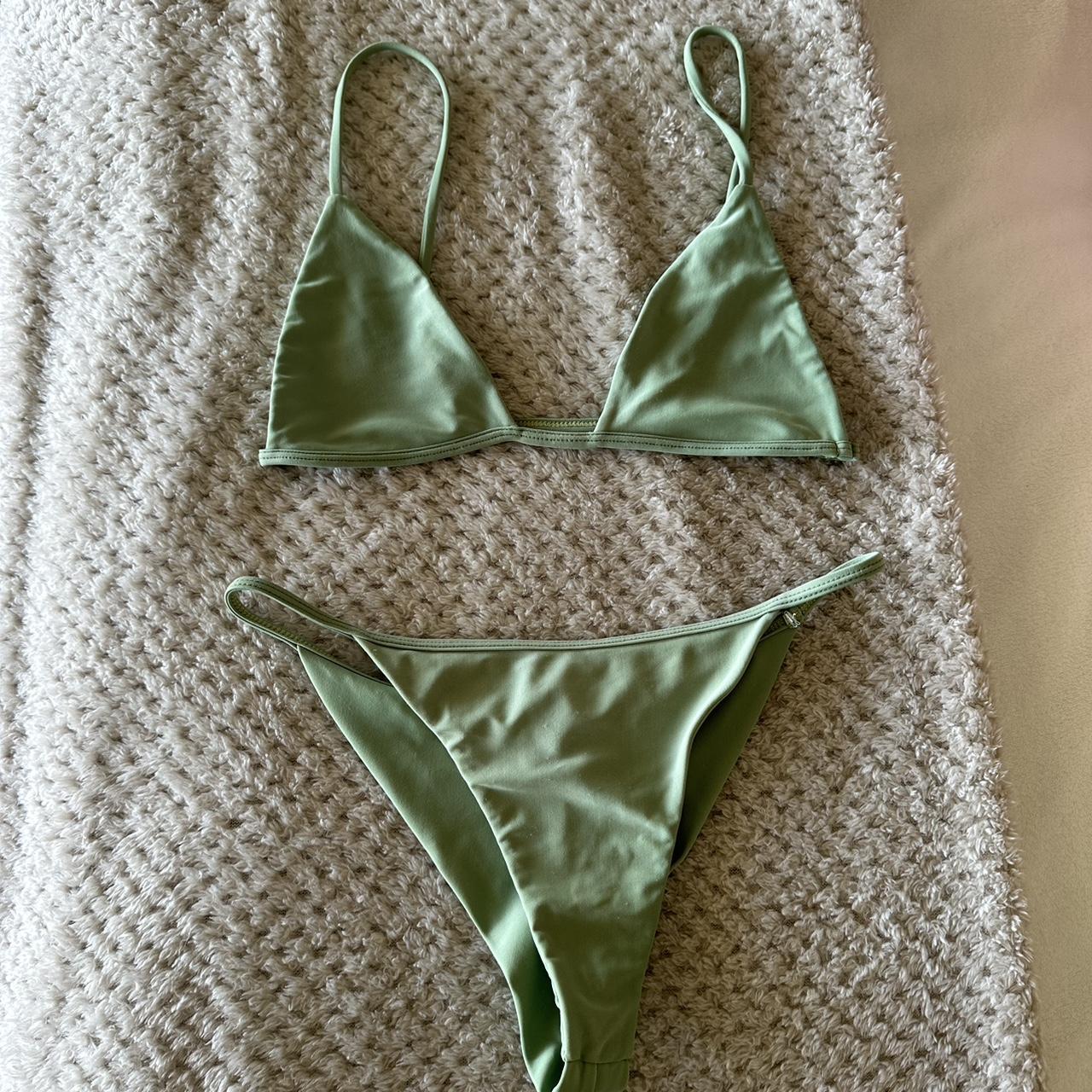 Green Benoa swimsuit, both Top and Bottom Size... - Depop