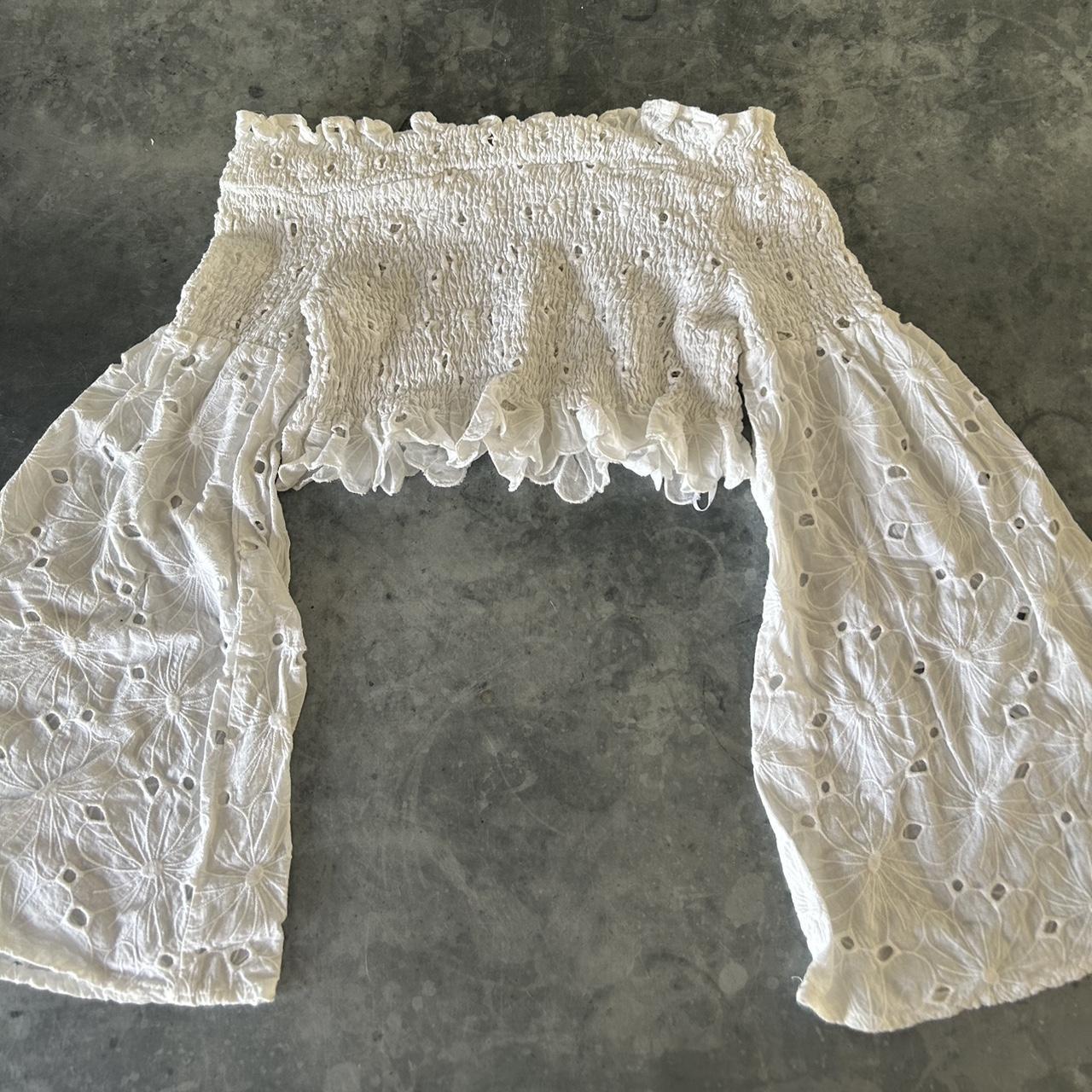 SUPER CUTE BOHO FLARED SLEEVE CROP TOP #flared... - Depop