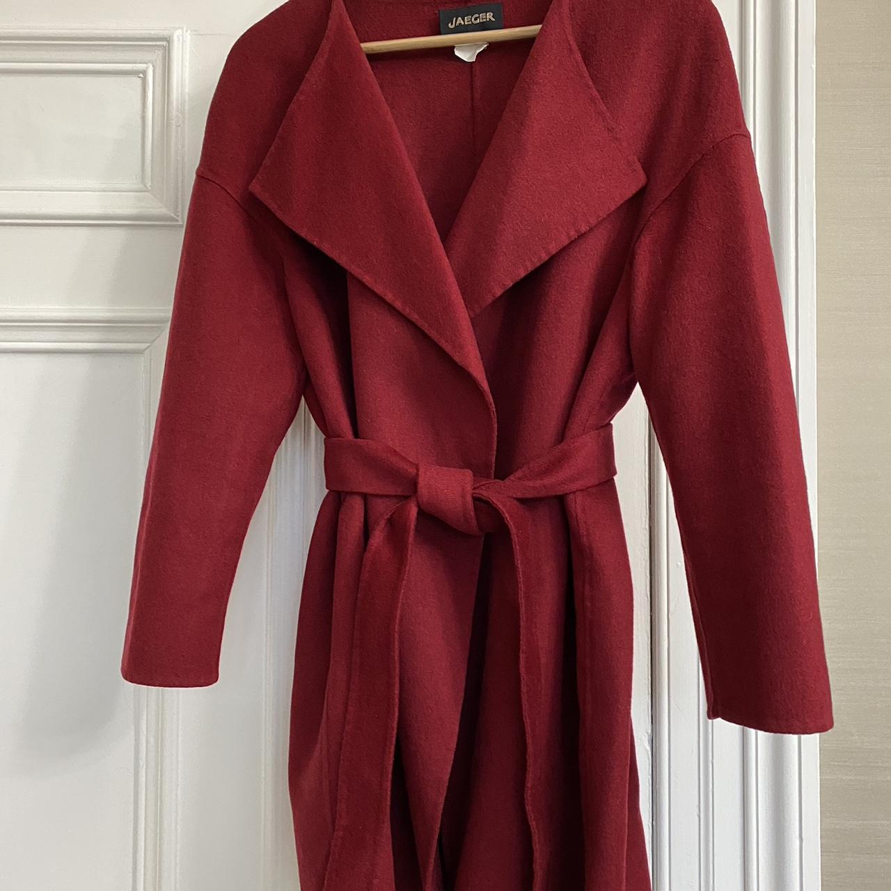 JAEGER Coat Pure Wool, with Belt, Size Medium, New,... - Depop