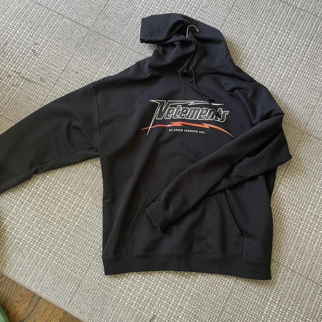 Vetements hi speed hoodie Oversized like xxl. Fits... - Depop