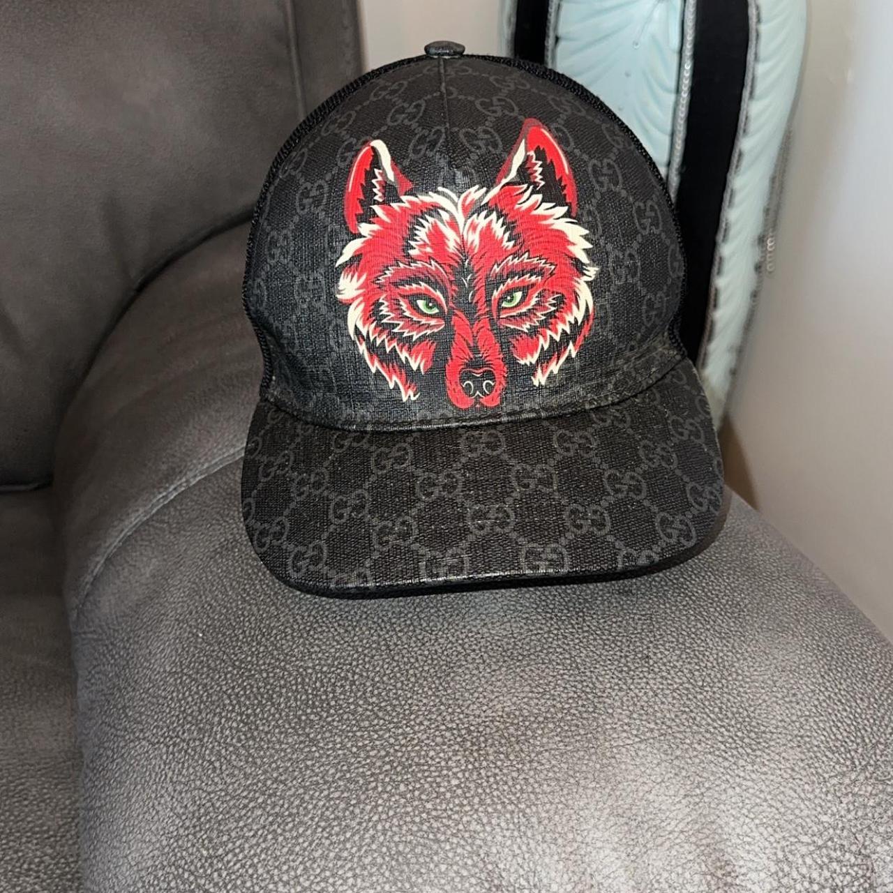 red gucci fox cap size L good condition limited... | Depop