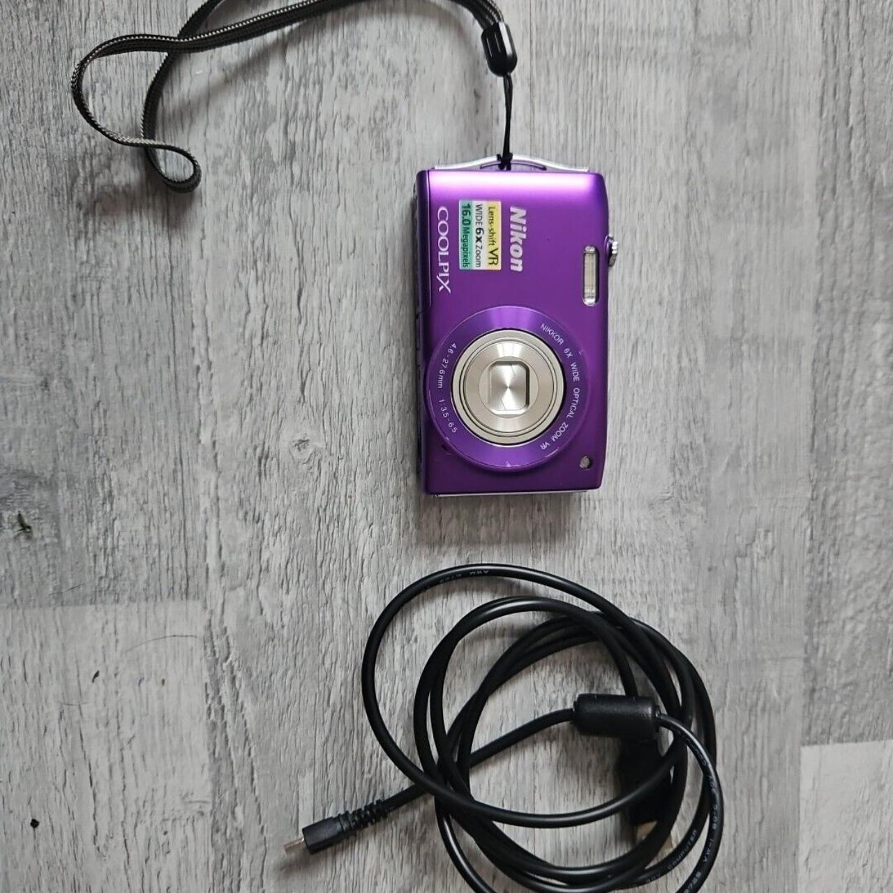 Nikon Coolpix S3300 Purple Digital Camera With USB... - Depop