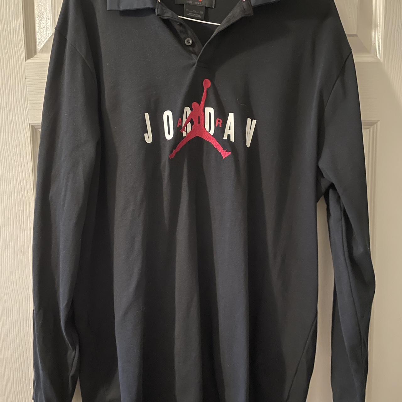 Jordan long-sleeved rugby-style shirt in XXL. Never... - Depop