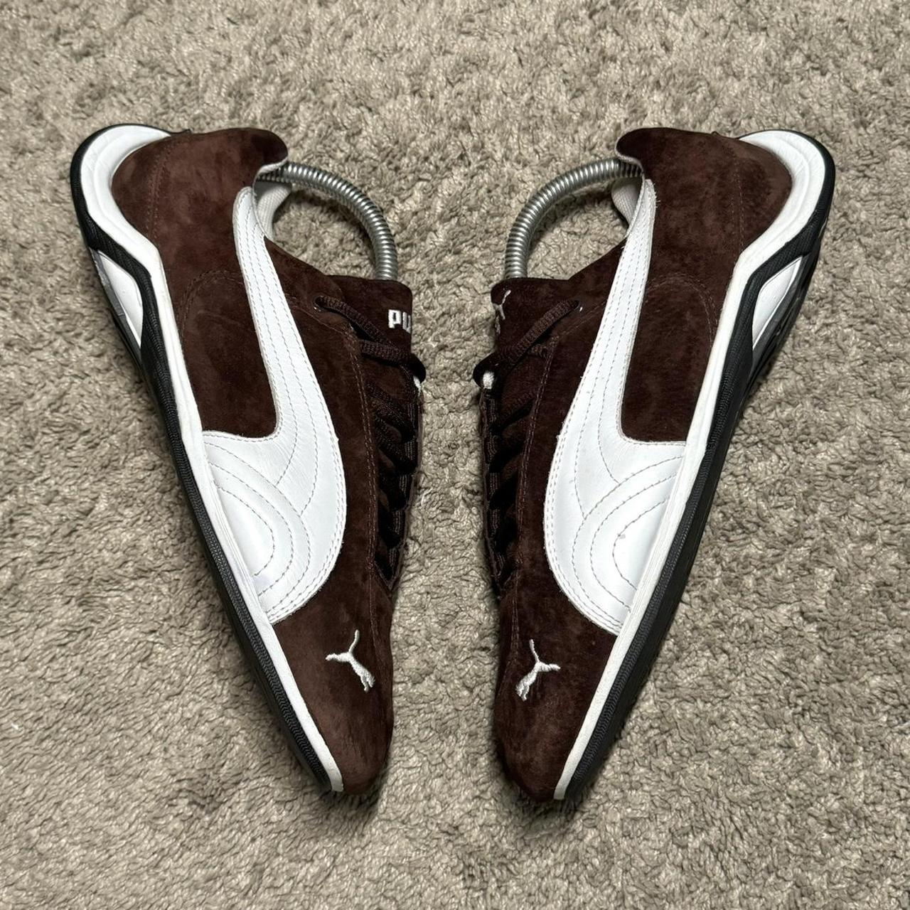 •Vintage Puma brown suede shoes, great quality... - Depop