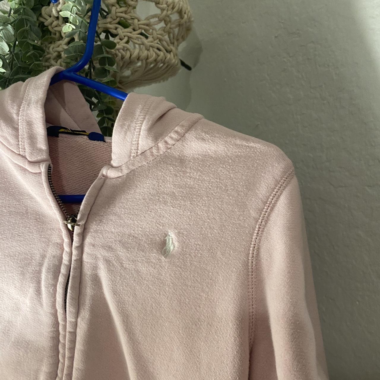 BABY LIGHT PINK ZIP UP RALPH LAUREN ZIP UP... - Depop