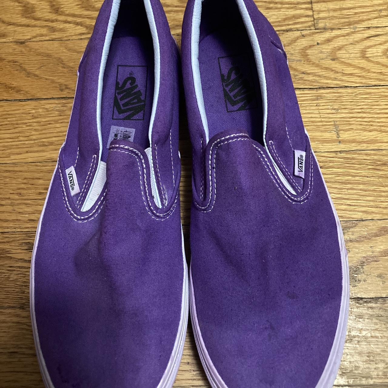 Custom purple vans Very bright in person Used rit... - Depop