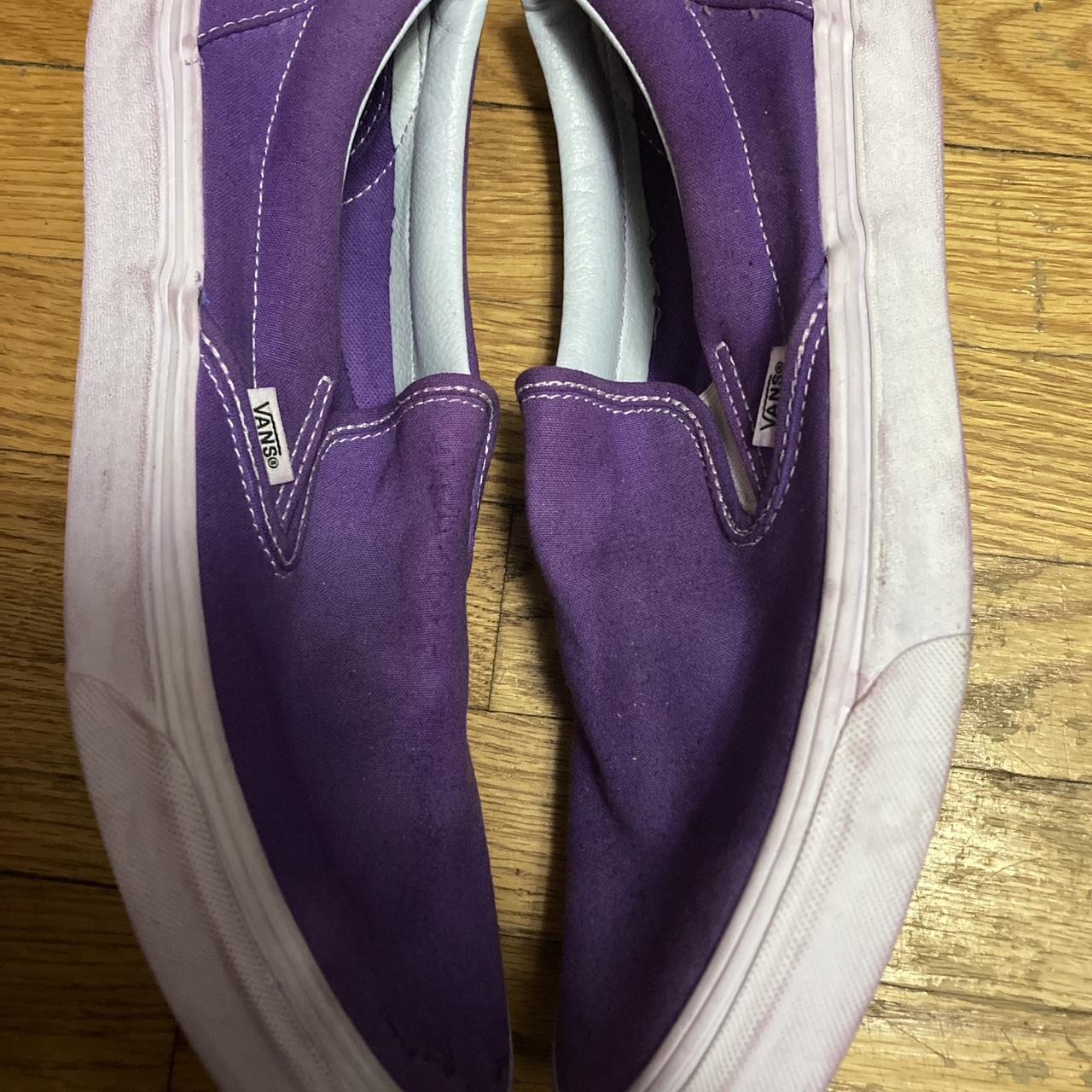 Custom purple vans Very bright in person Used rit... - Depop