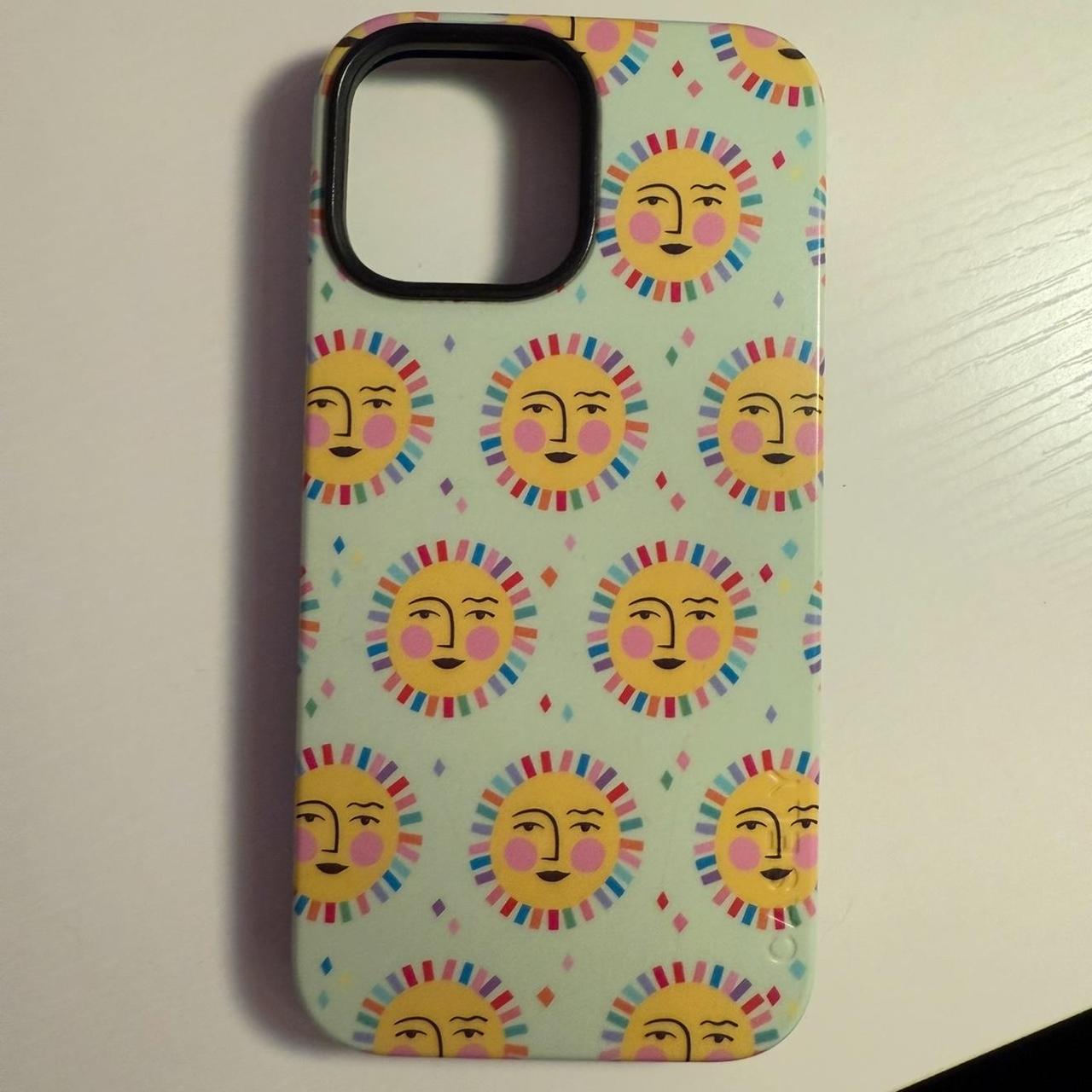 Casely yellow and multi-coloured sun phone case for... | Depop