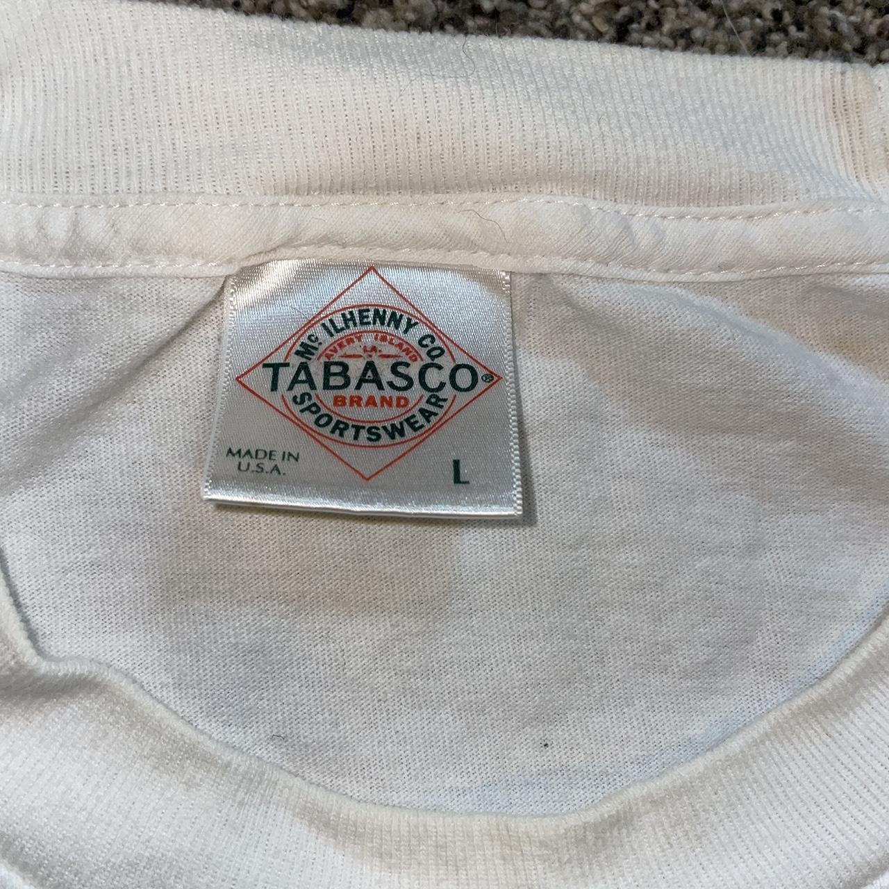 Vintage Tabasco T-shirt. Minor Stain - Depop