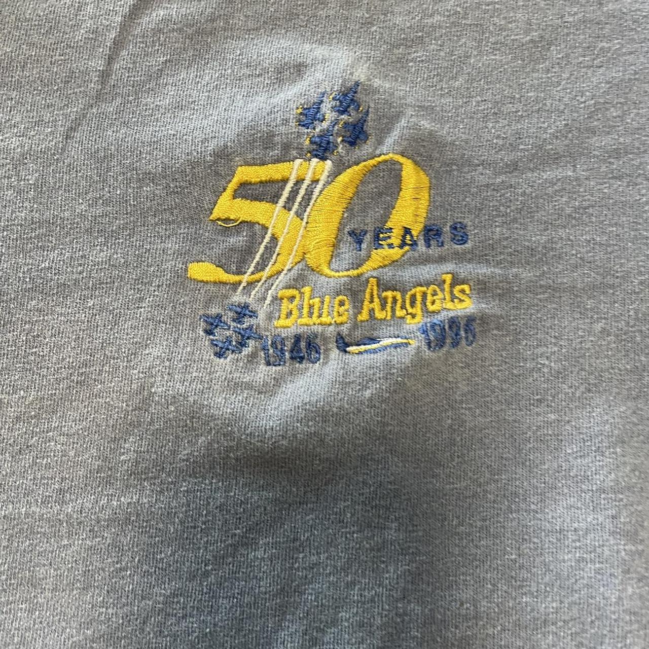 Vintage 1986 Blue Angels T-shirt. Nice fade and color - Depop