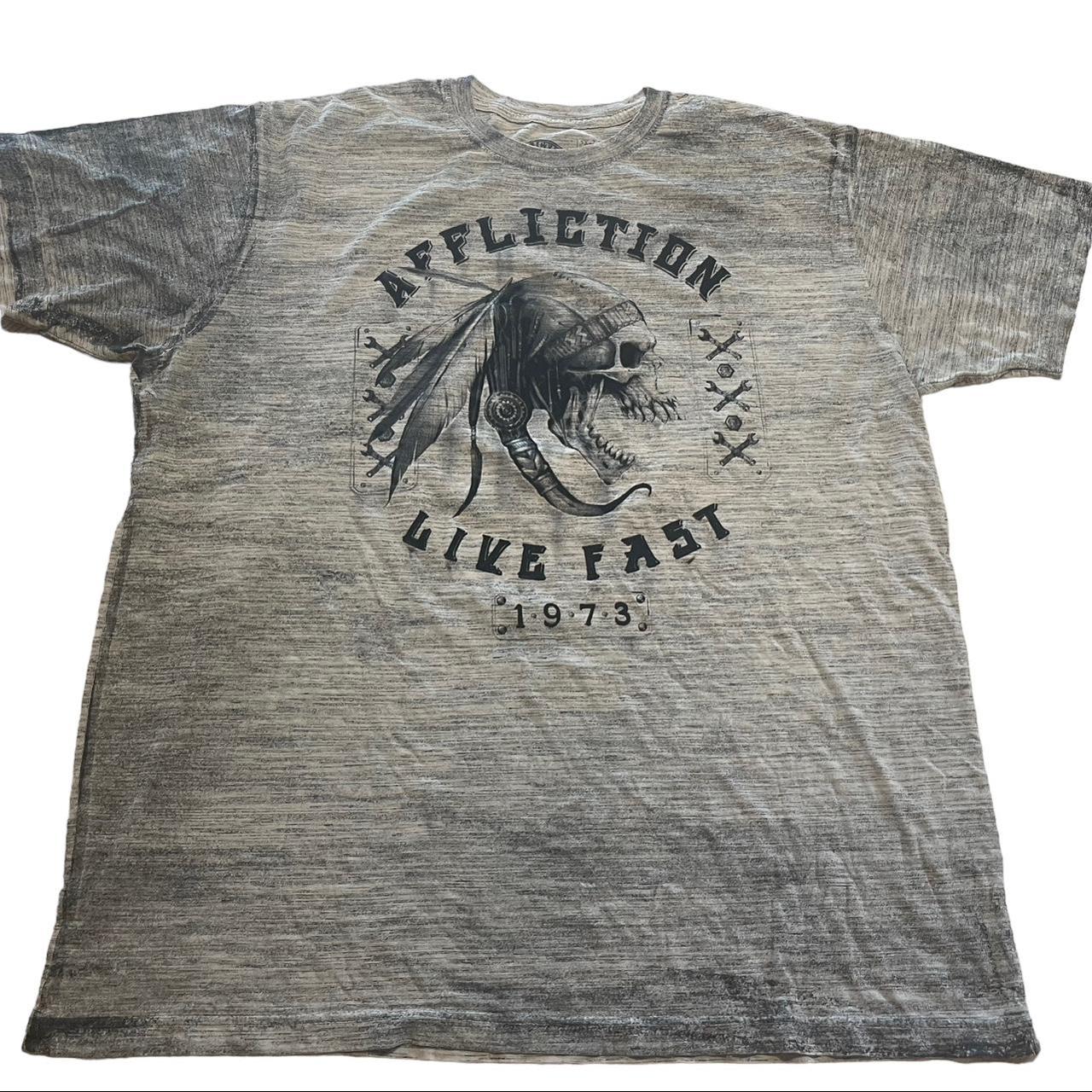 Affliction T-shirt. Live Fast Size 3XL - Depop