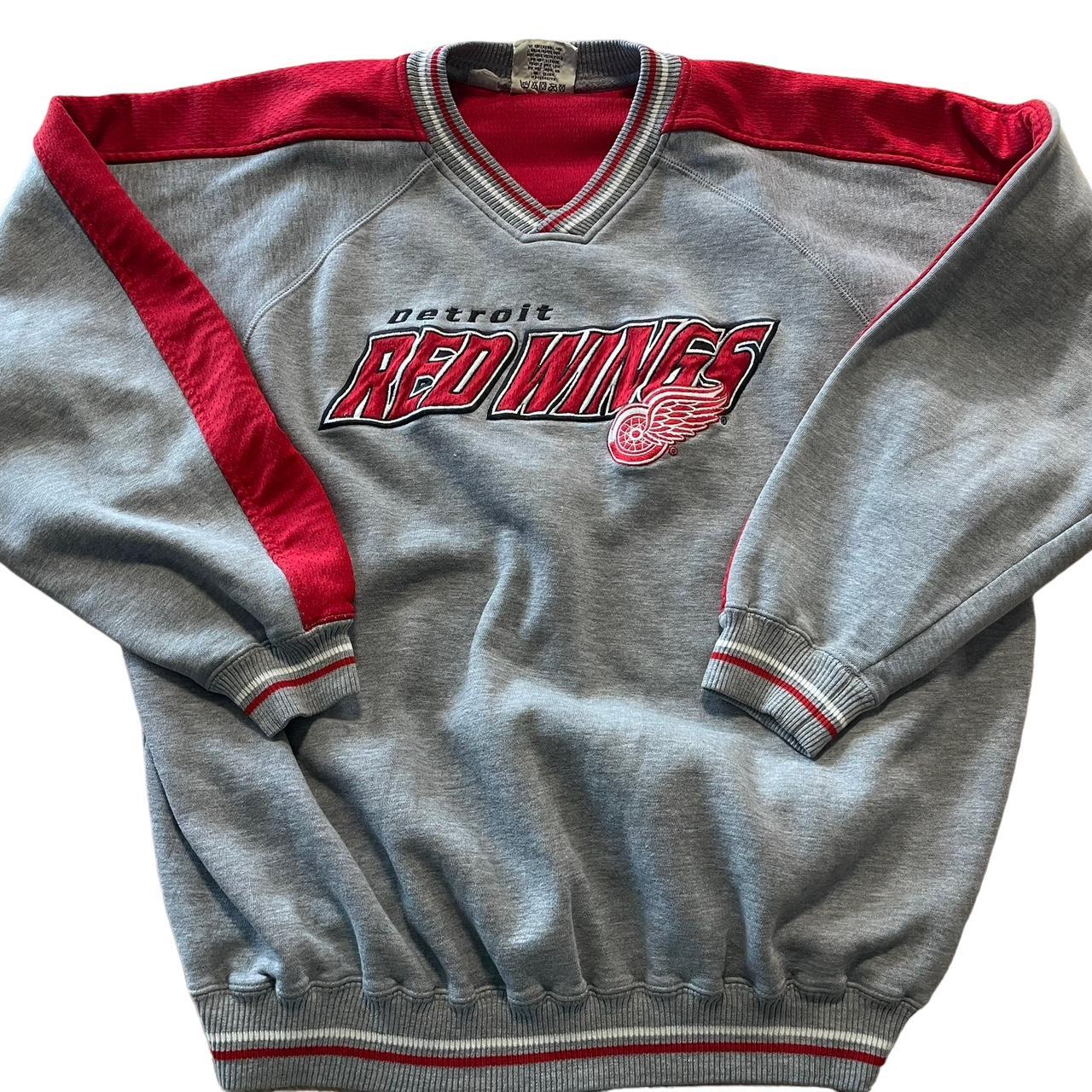 Vintage Lee Sports Detroit Redwings Crewneck Sweatshirt - Depop