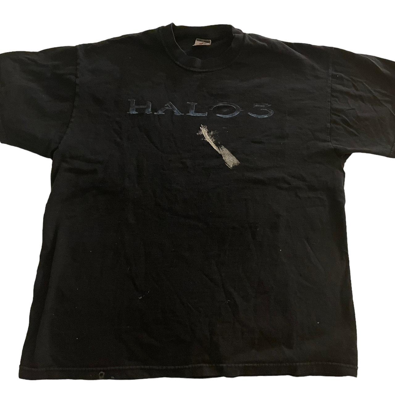 Halo 3 T-shirt with Paint Spots - Depop
