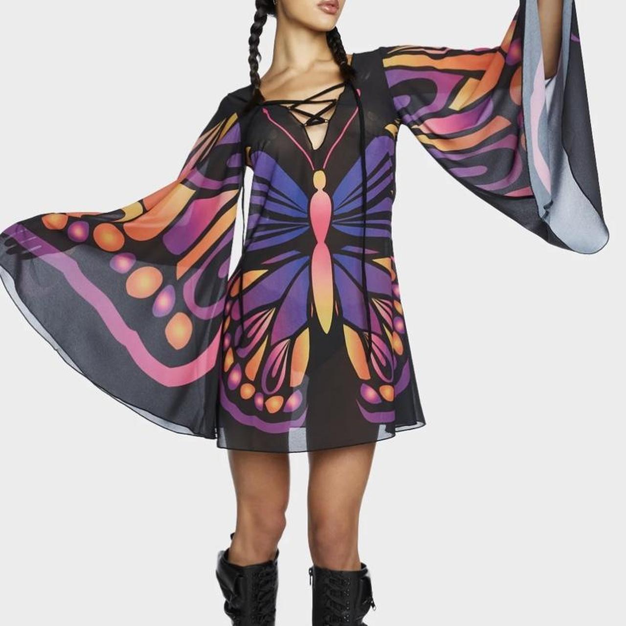 dollskill current mood driftin away mini dress! size... - Depop