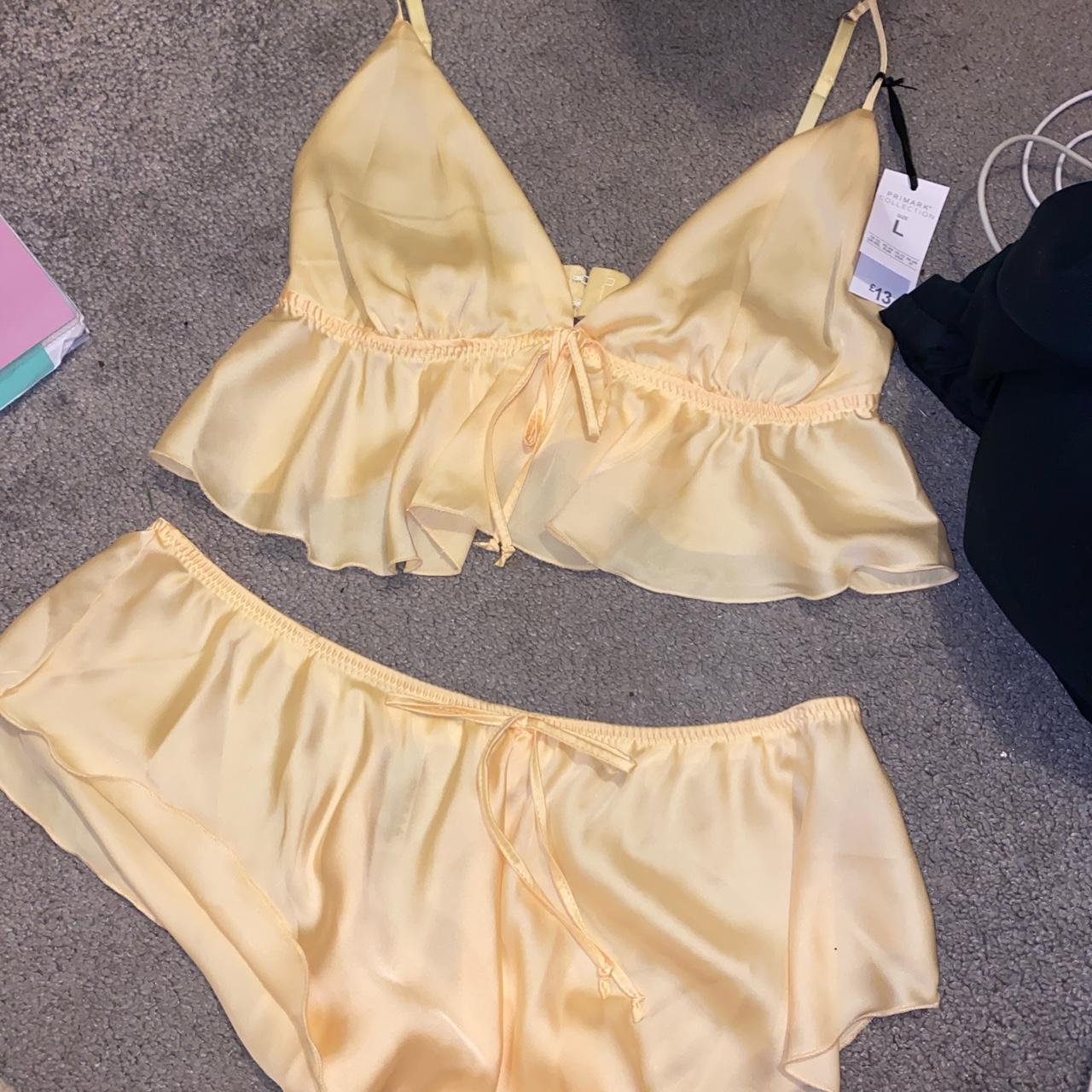 Primark Women's Yellow Pajamas | Depop