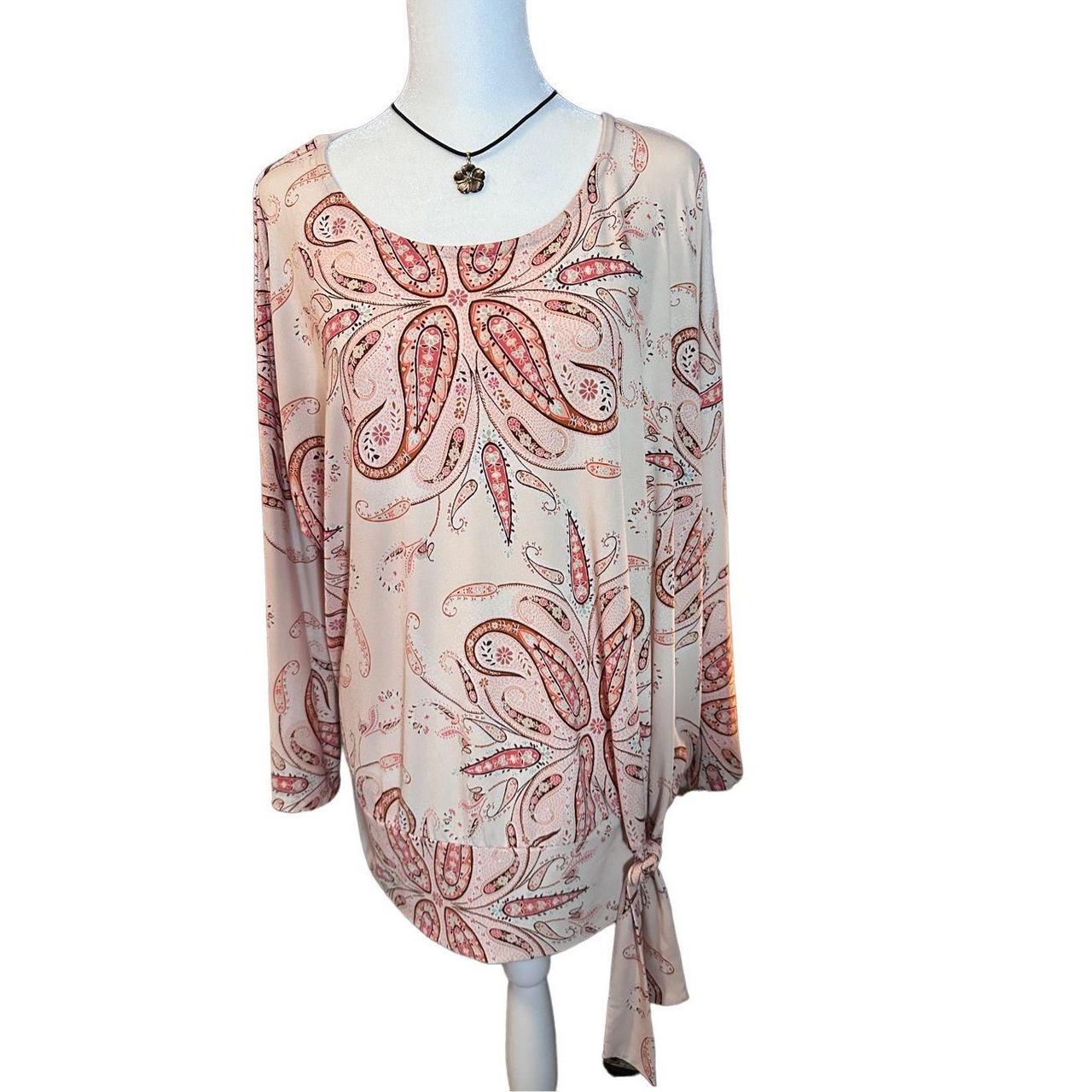 JM Collection Women's Pink Blouse | Depop