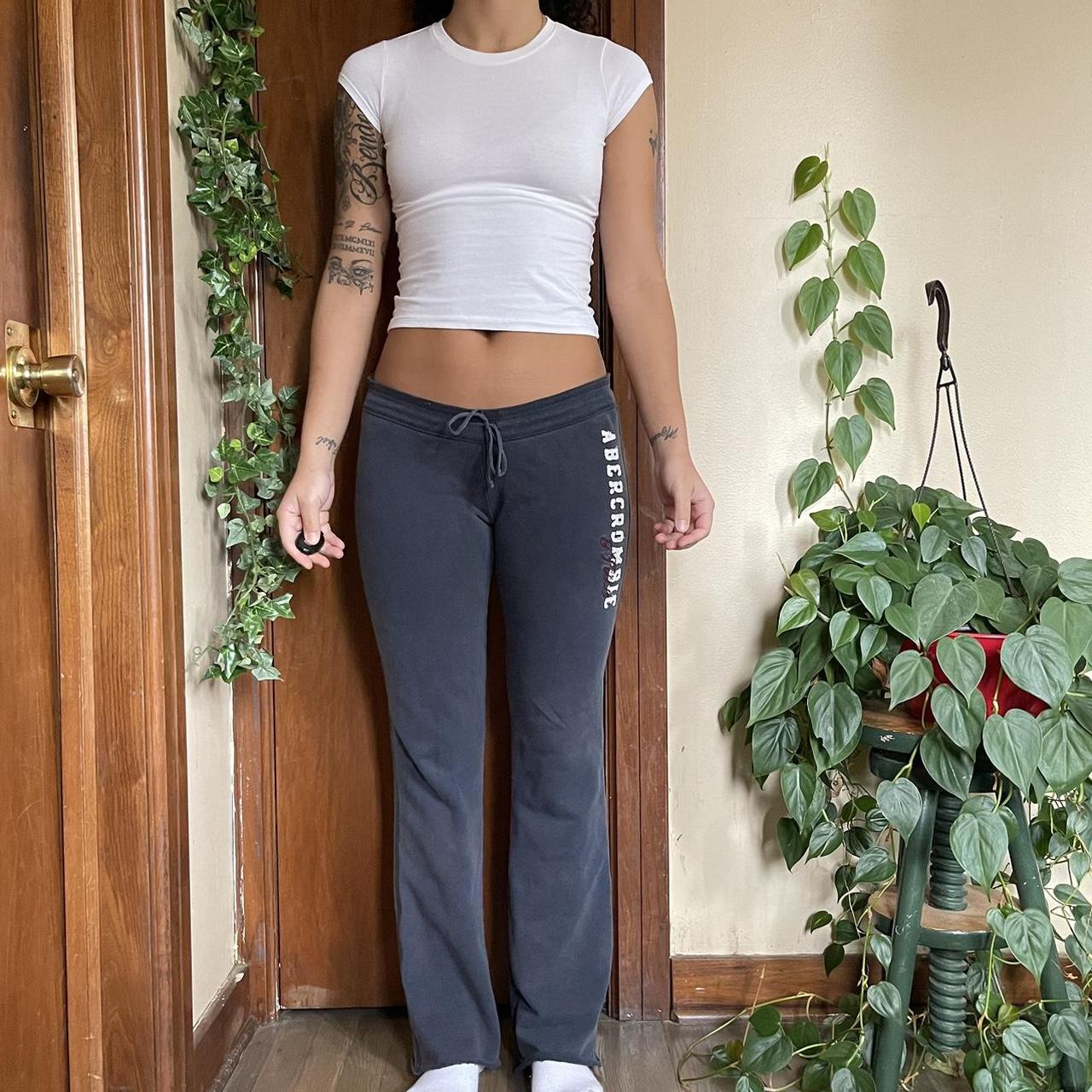 Vintage 2000s Abercrombie and fitch low rise sweats... - Depop