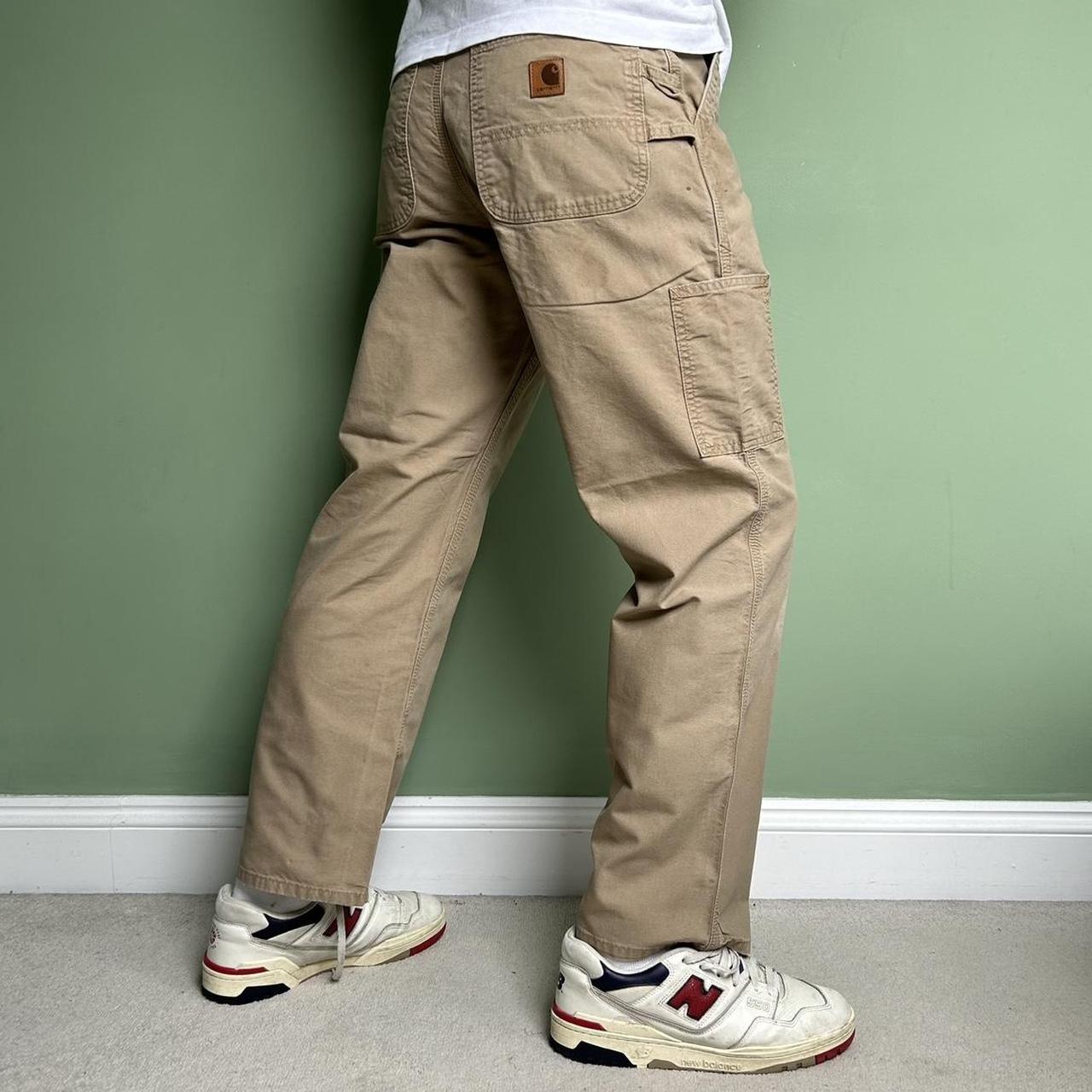 Vintage Carhartt Workwear Carpenter Tan washed... - Depop