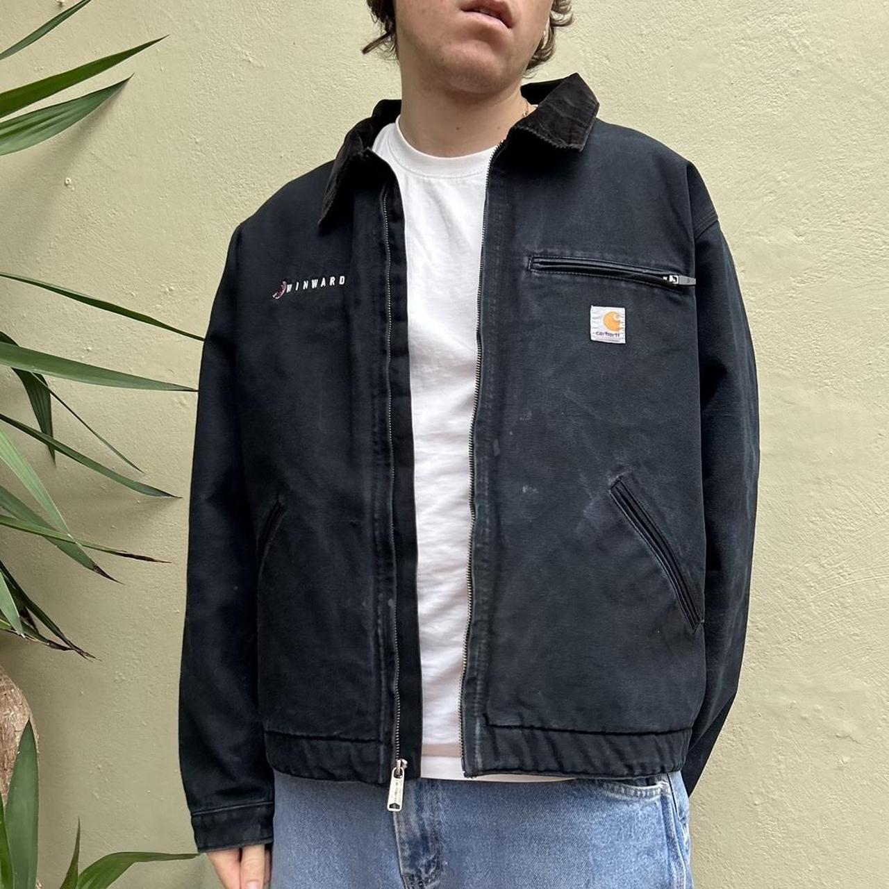 Vintage Carhartt Detroit Jacket – Black, Blanket... - Depop