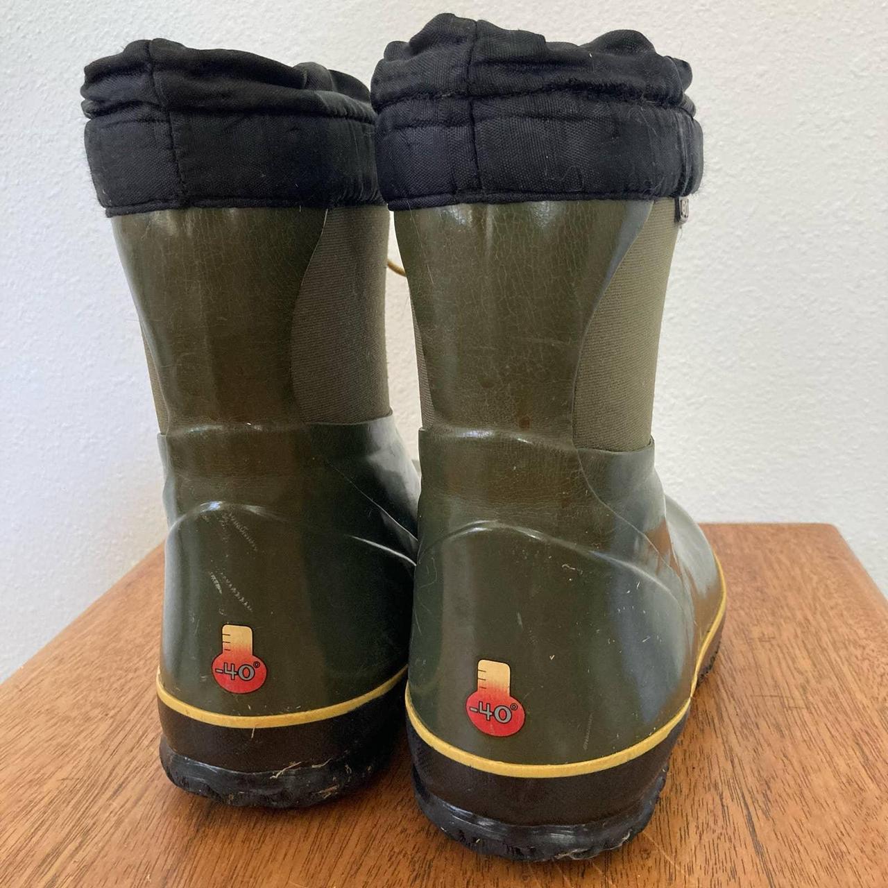 BOGS McKinley Kids Green Boots Insulated Rubber Rain... - Depop