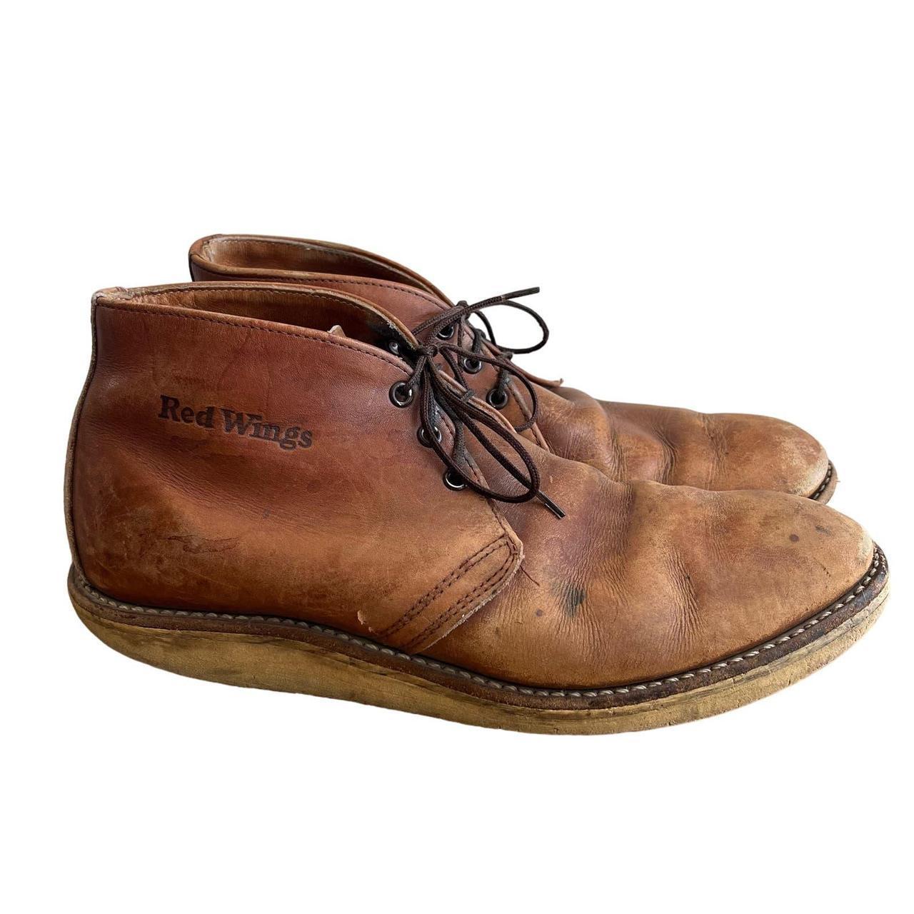 Vintage Red Wing 595 Chukka Boots Brown Tan Mens 9... - Depop