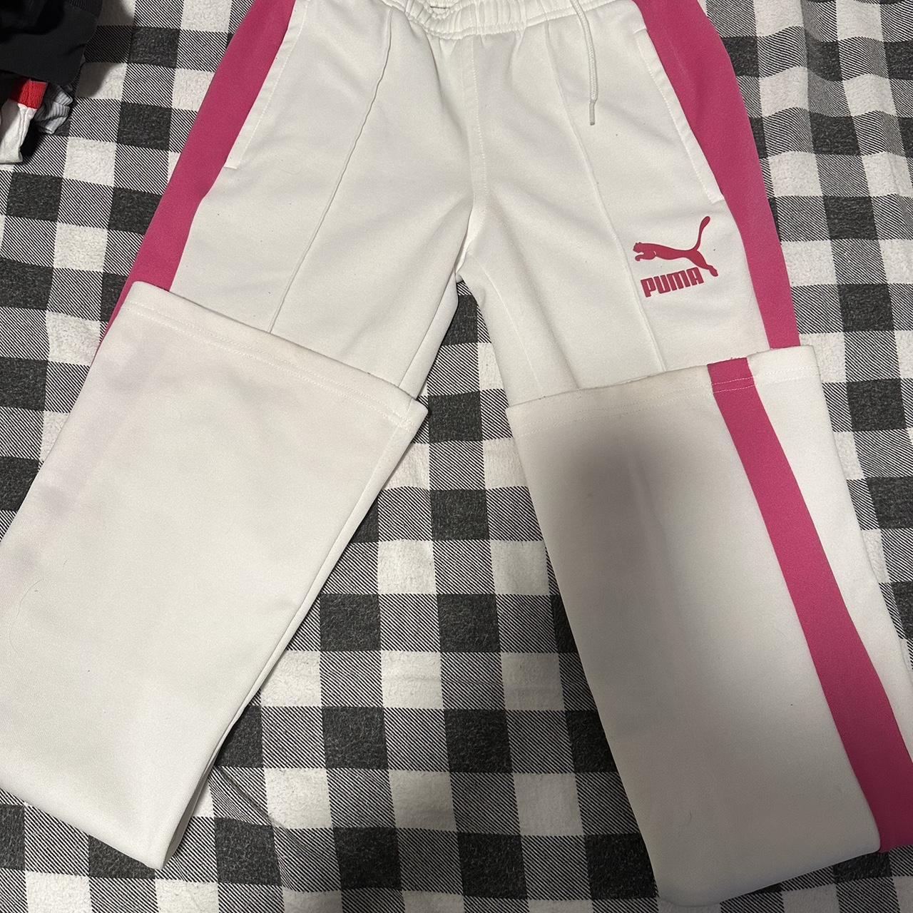 Puma vintage track pants thrifted minor flaws as... - Depop