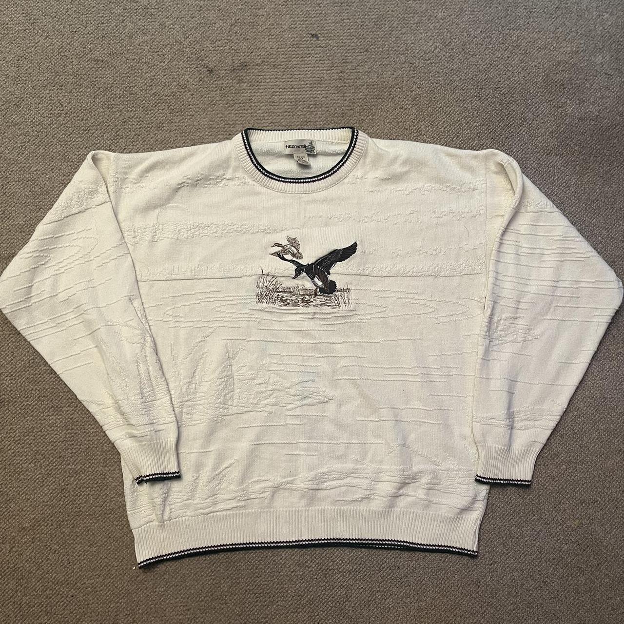 XLT- Fieldmaster Embroidered Duck Sweater - Depop