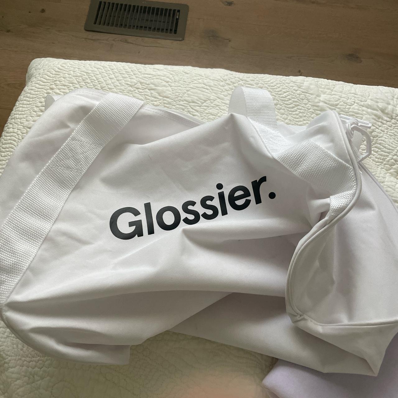 Discontinued white duffel bag from Glossier! Super... - Depop