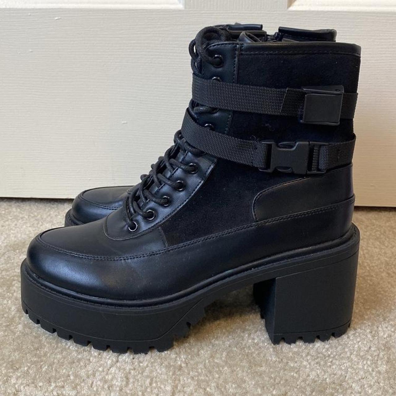 Womens French Connection Chunky Platform Combat... - Depop