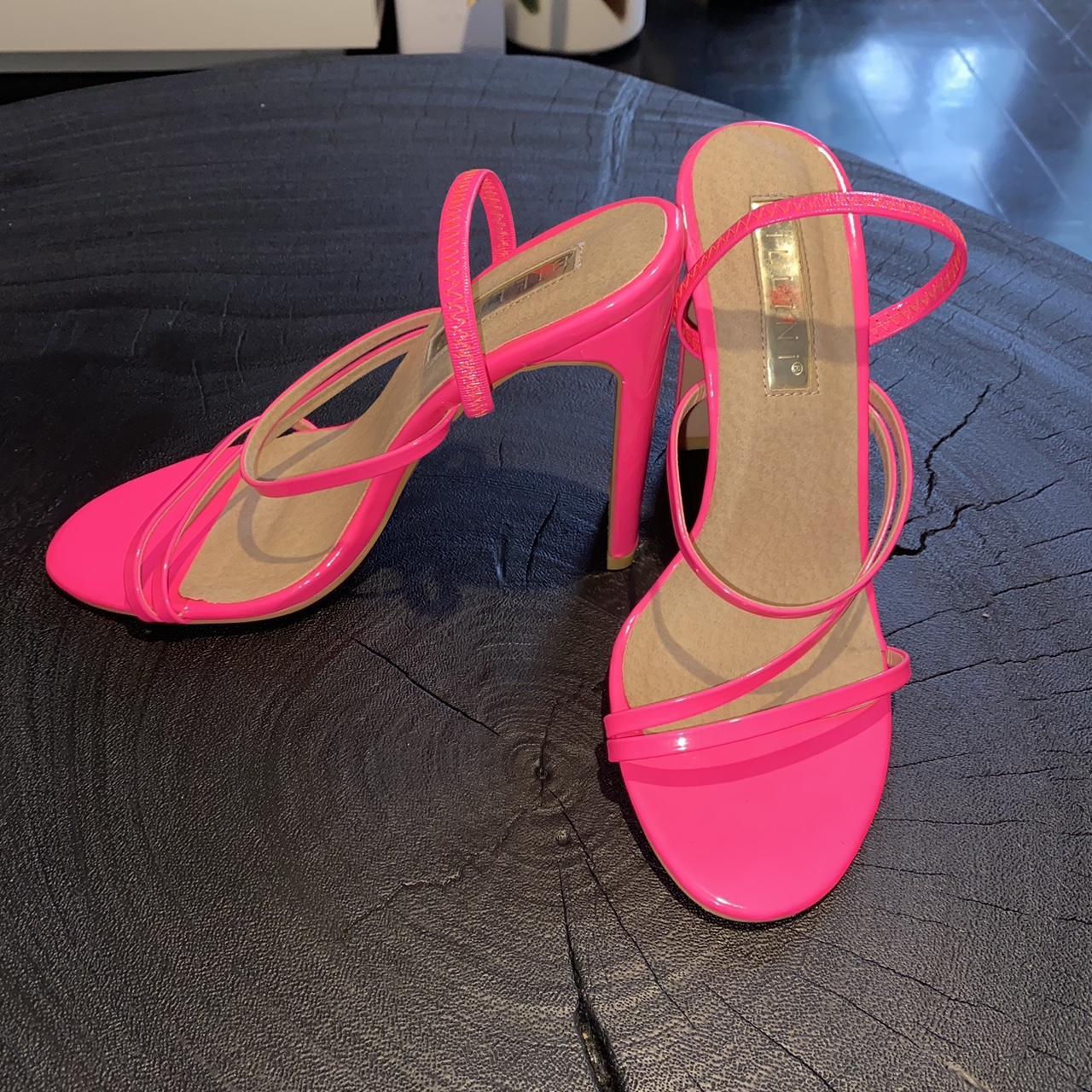 Billini Devana Heel in Neon Pink Patent In excellent... - Depop