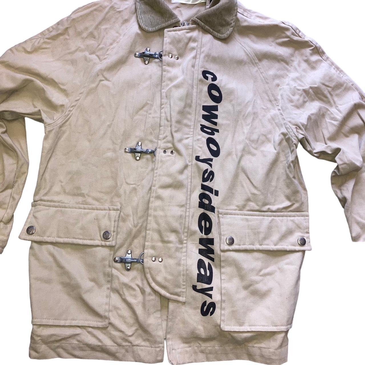 Fire jacket from cowboysideways, Canvas overcoat... - Depop