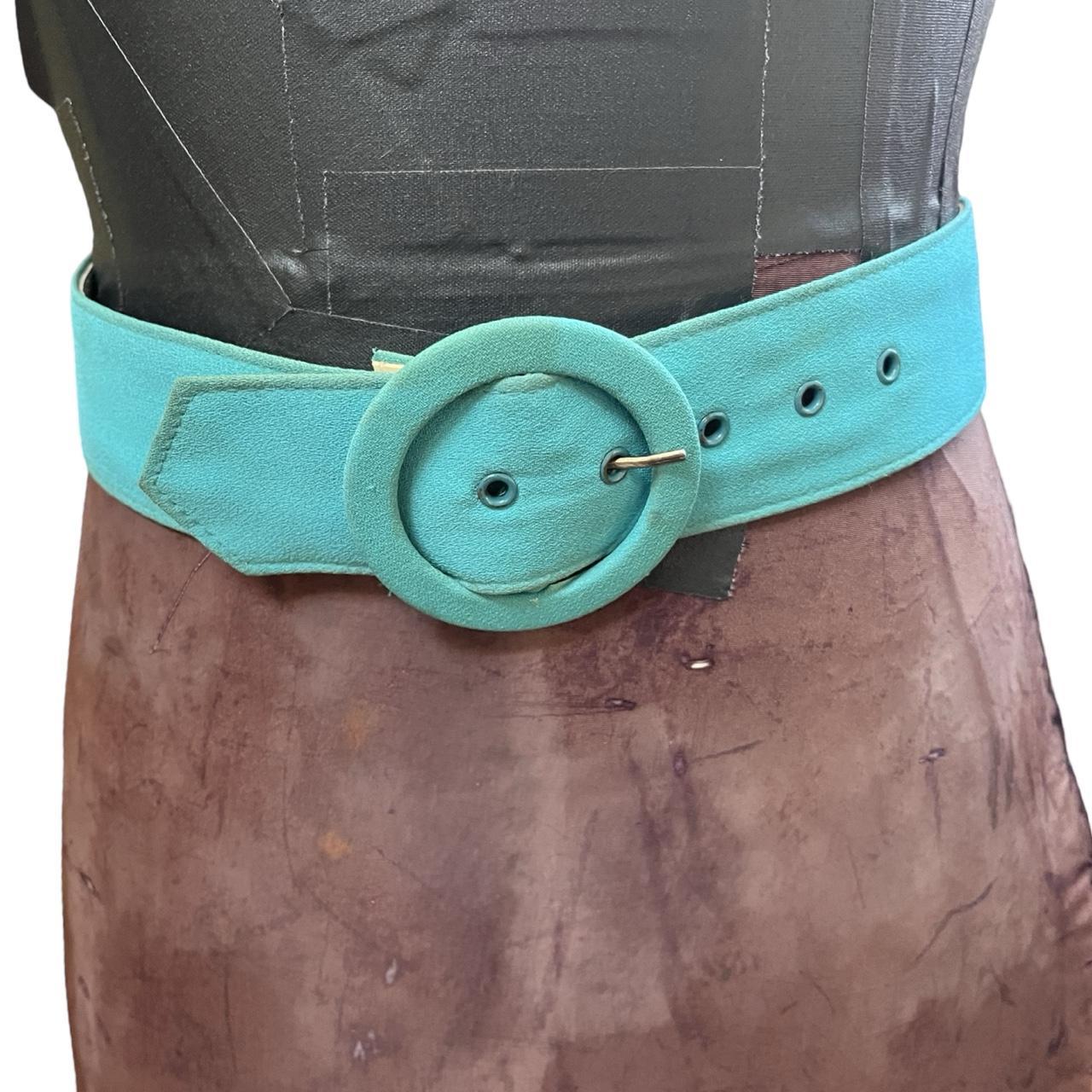 Retro turquoise wide belt Retro turquoise belt... - Depop