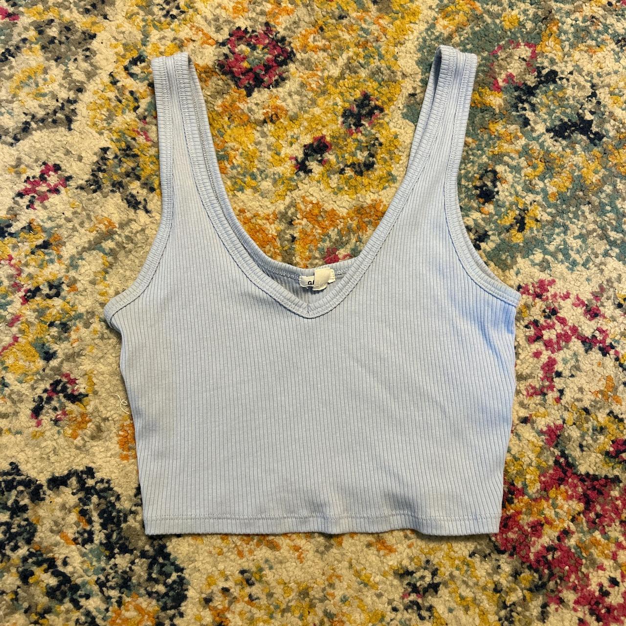 Adorable blue garage tank - Depop