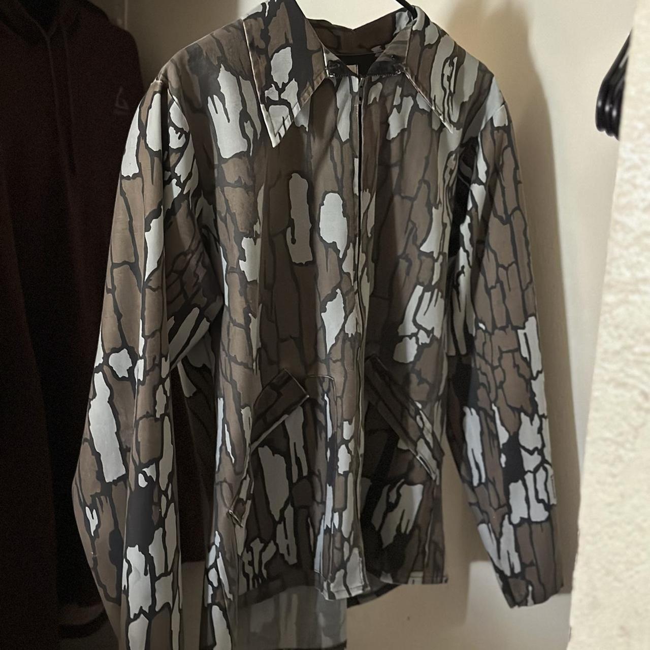 vintage 70s tree bark Camo jacket Size M - Depop